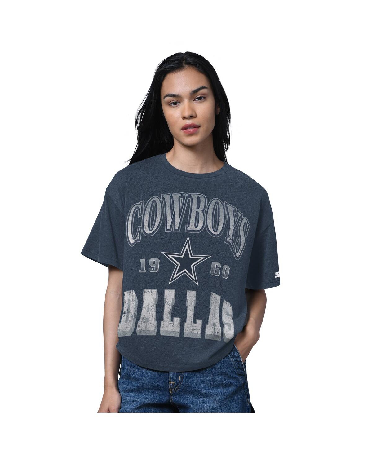 Click here for Starter Womens Heather Navy Dallas Cowboys Oversiz... prices