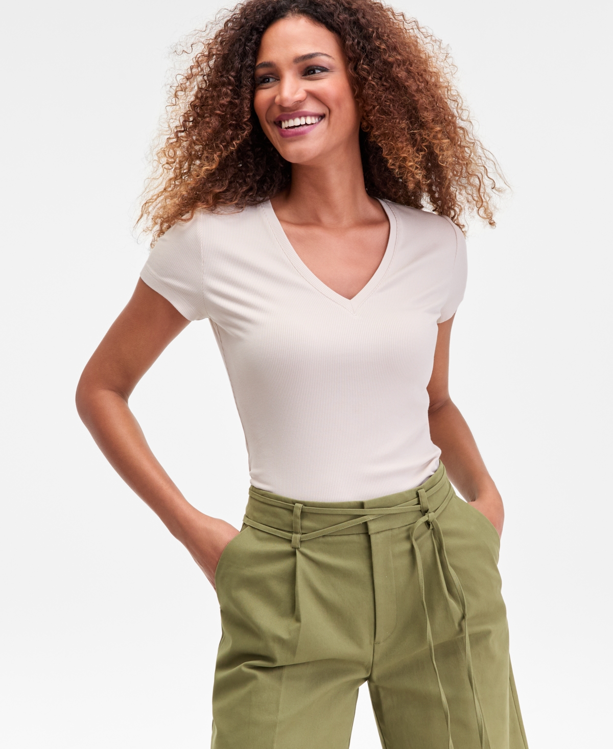 Click here for I.n.c. International Concepts Womens Drapy Ribbed... prices