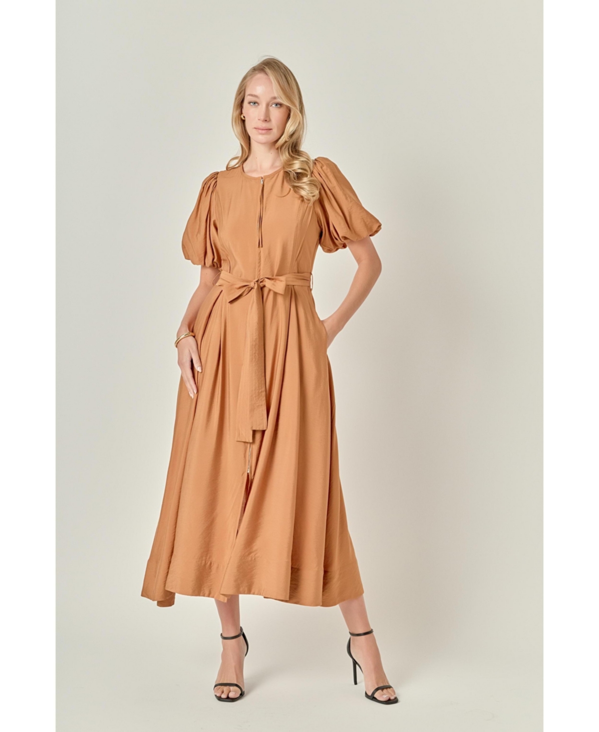 Click here for English Factory Womens Puff Sleeve Midi Dress - Ca... prices