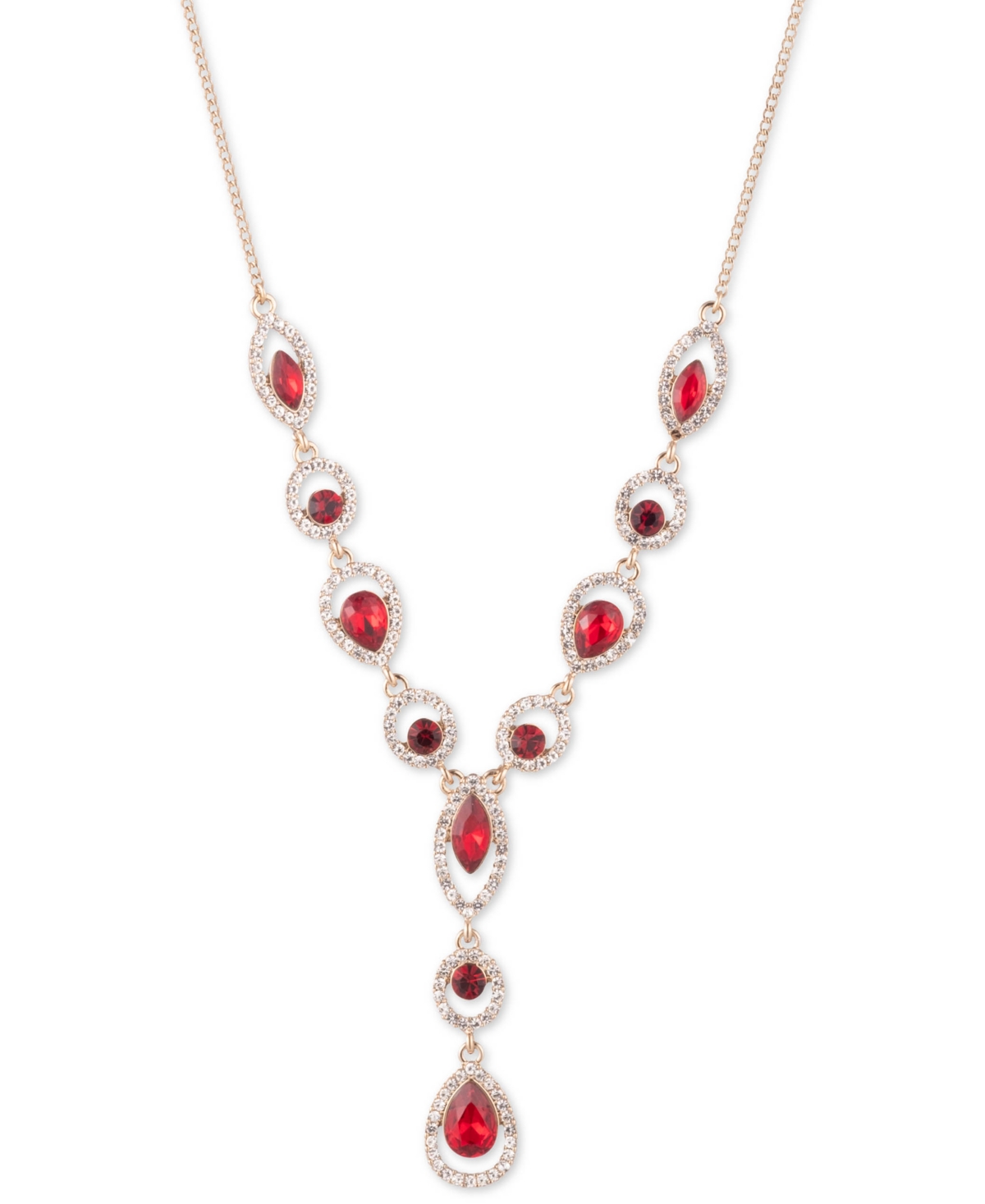 Click here for Givenchy Rhodium Emerald Stone Silver-Tone Y Neckl... prices