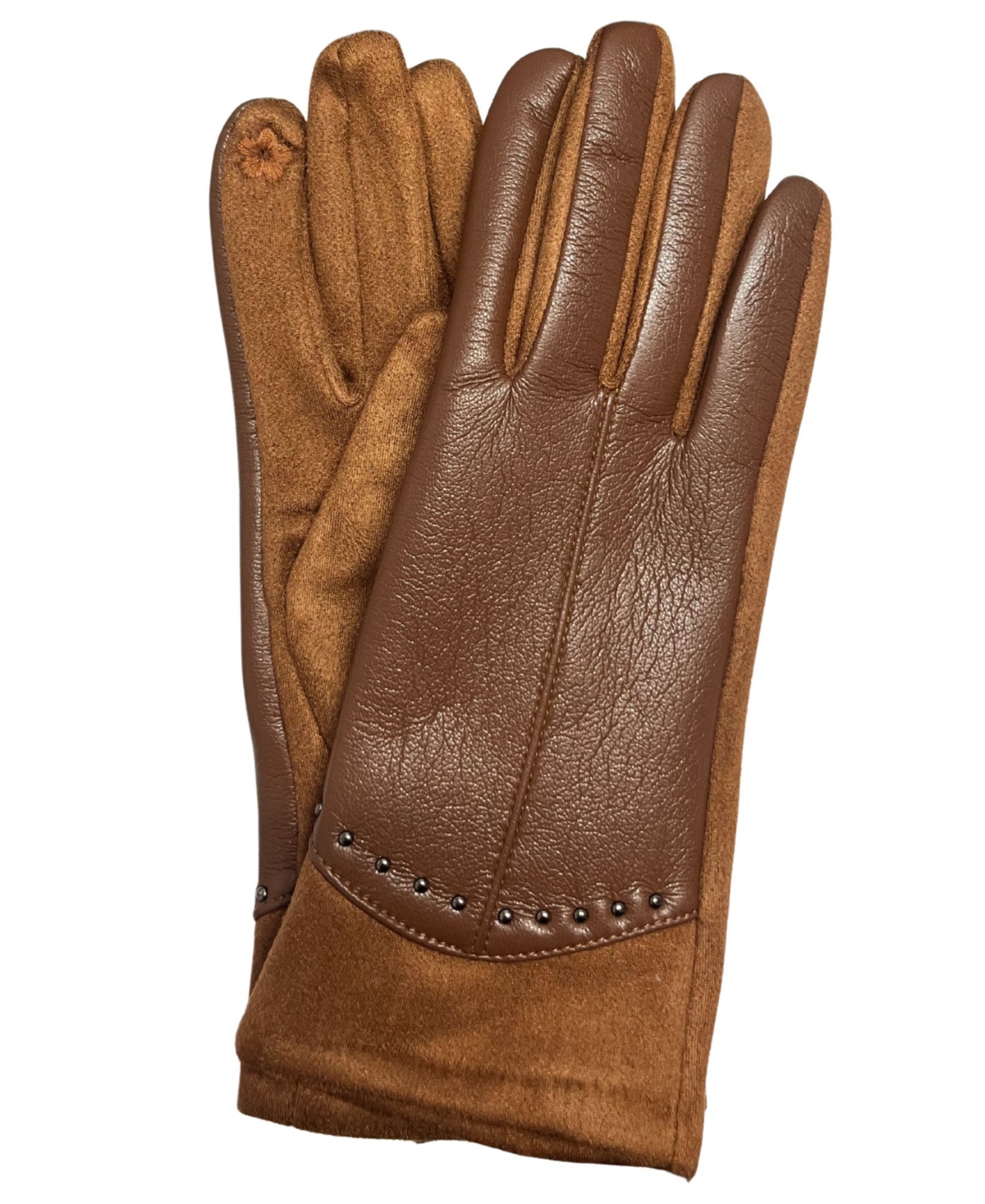 Click here for Marcus Adler Leather Studded Glove - Brown prices