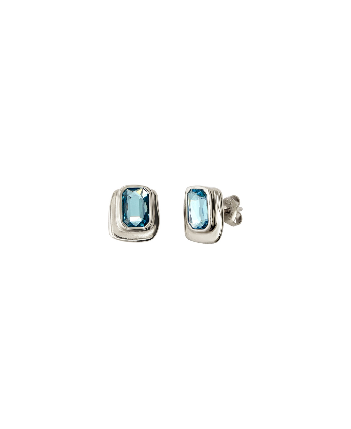 Click here for UNOde50 Silver-Plated Blue Crystal Earrings - Silv... prices