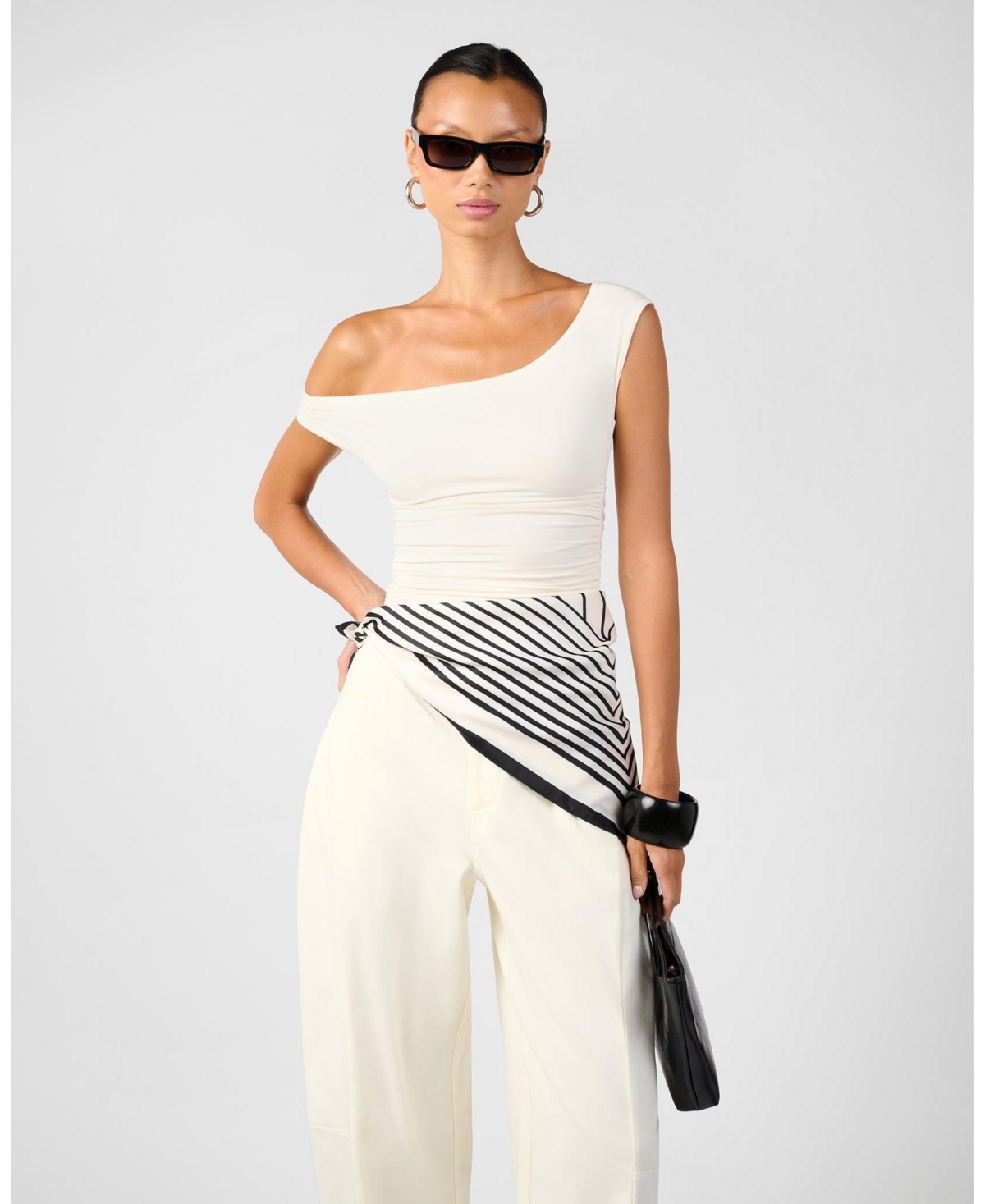 Click here for WeWoreWhat Womens Twisted Off The Shoulder Top - I... prices