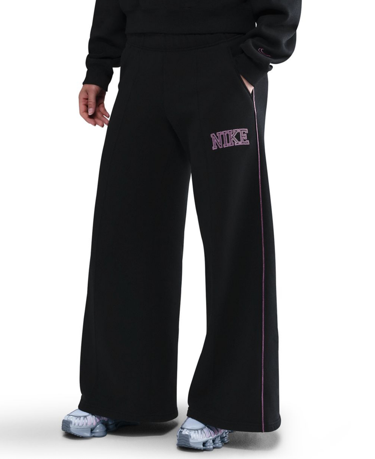 Click here for Nike Womens Phoenix Fleece Wide-Leg Sweatpants - B... prices
