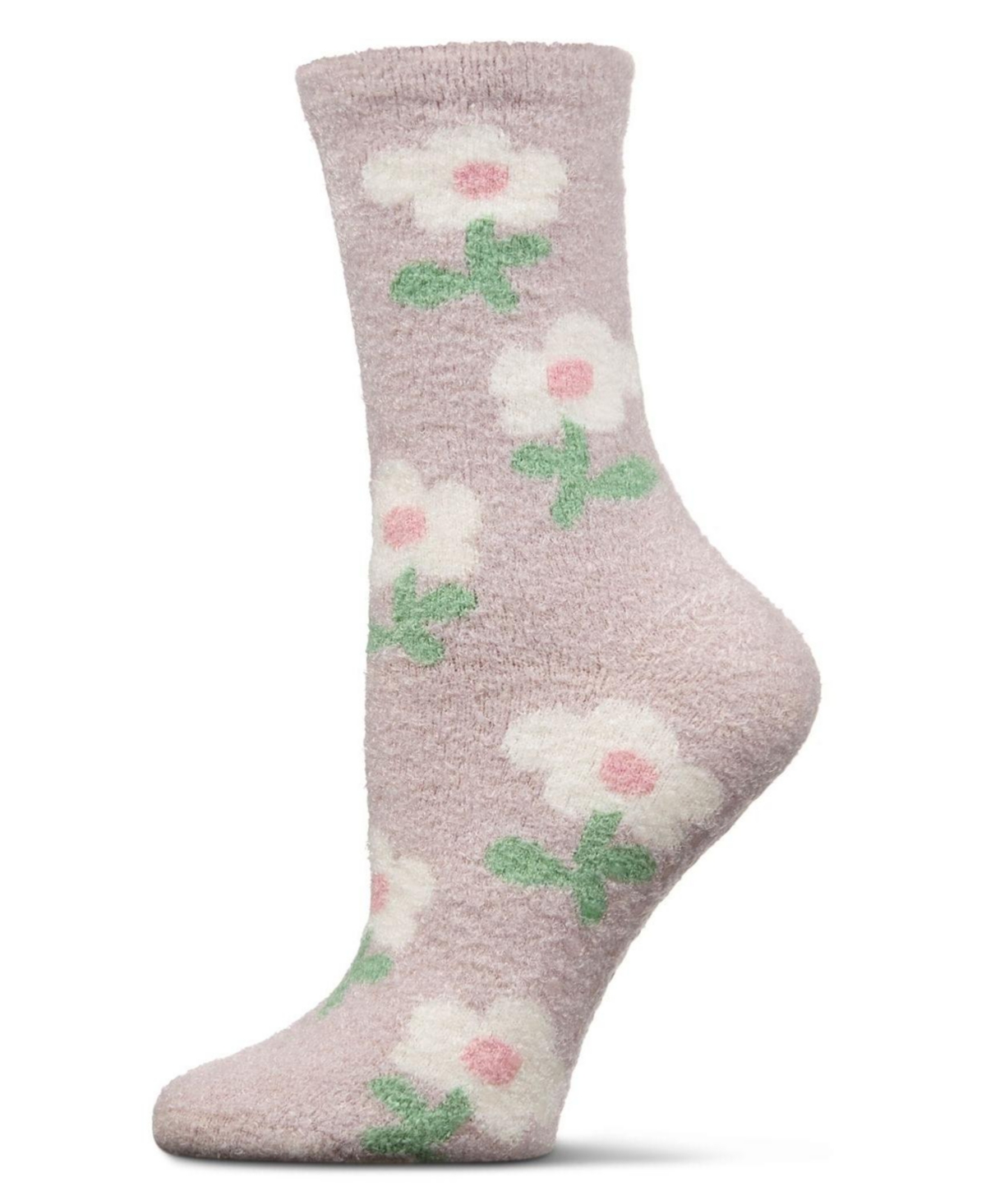 Click here for MeMoi Womens Flower Aloe Infused Crew Socks - Beig... prices