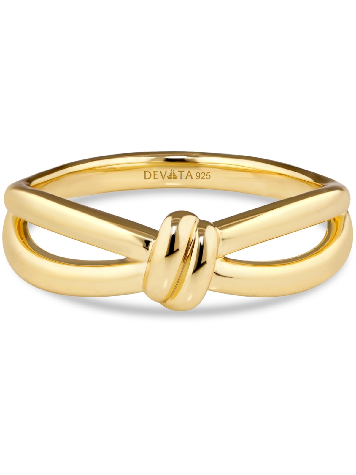 Click here for Devata Love Knot Ring in Gold Plated Sterling Silv... prices