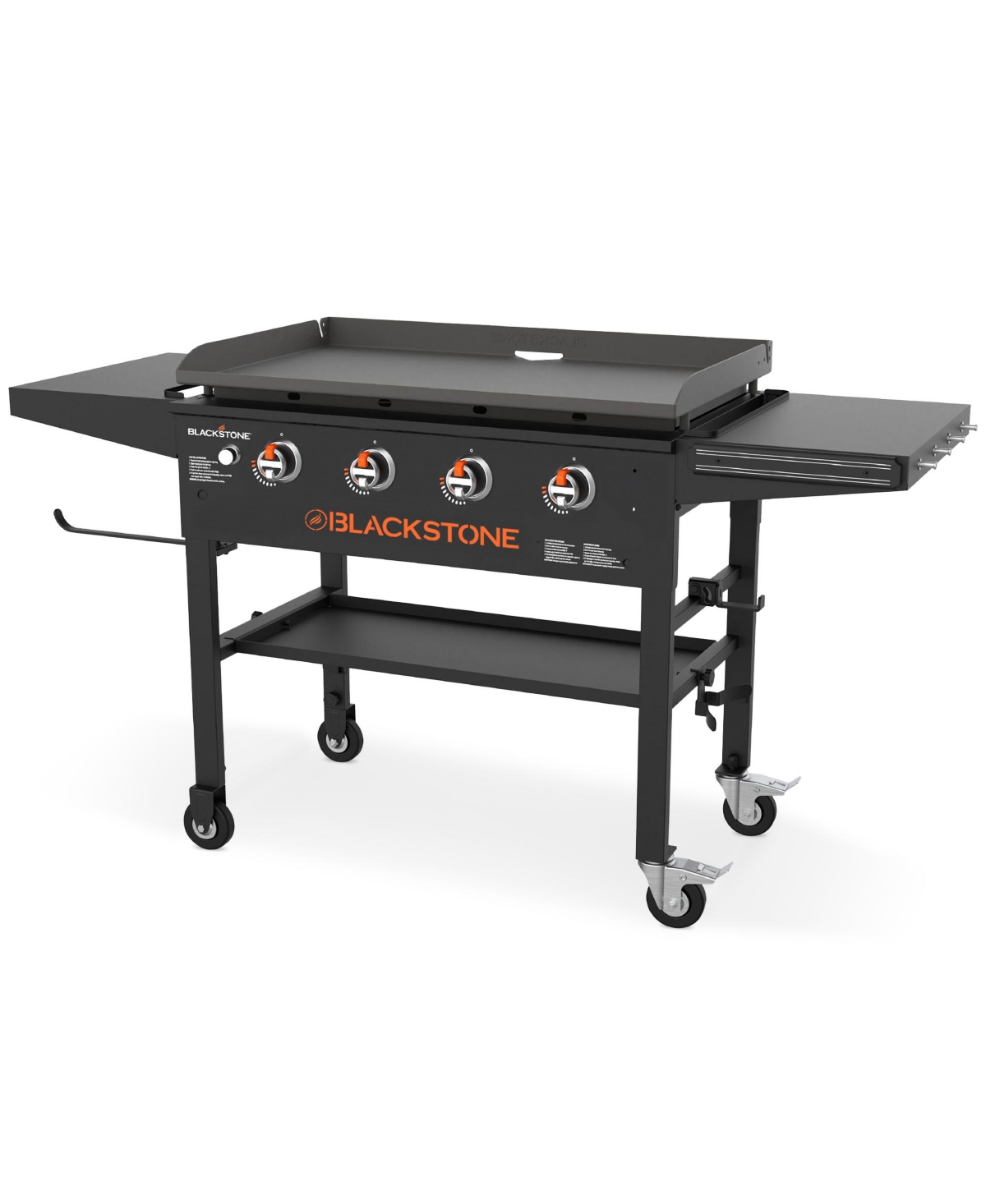 Blackstone Omnivore 36 Inch 4 Burner Outdoor Propane Gas Grill with Side Shelves