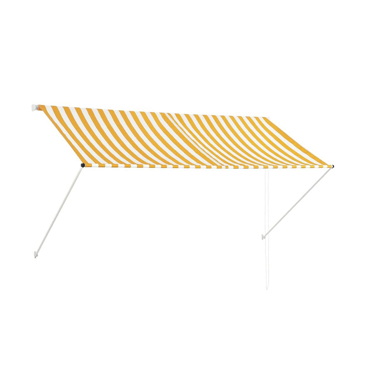 Click here for Awning Yellow and White Steel frame 98.4 x 59.1 in... prices