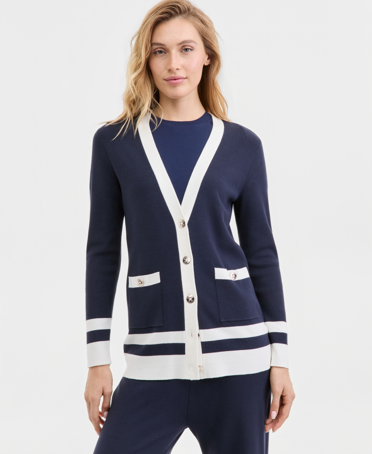 Click here for Nautica Jeans Womens Long V-Neck Cardigan Sweater... prices