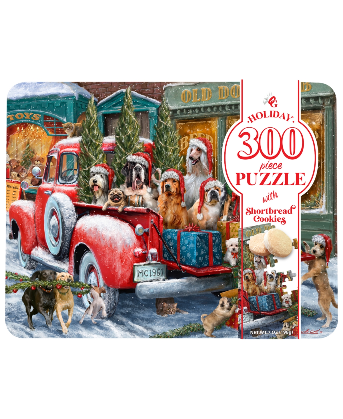 Click here for Original Gourmet Holiday Dogs Puzzle Cookie Tin  2... prices
