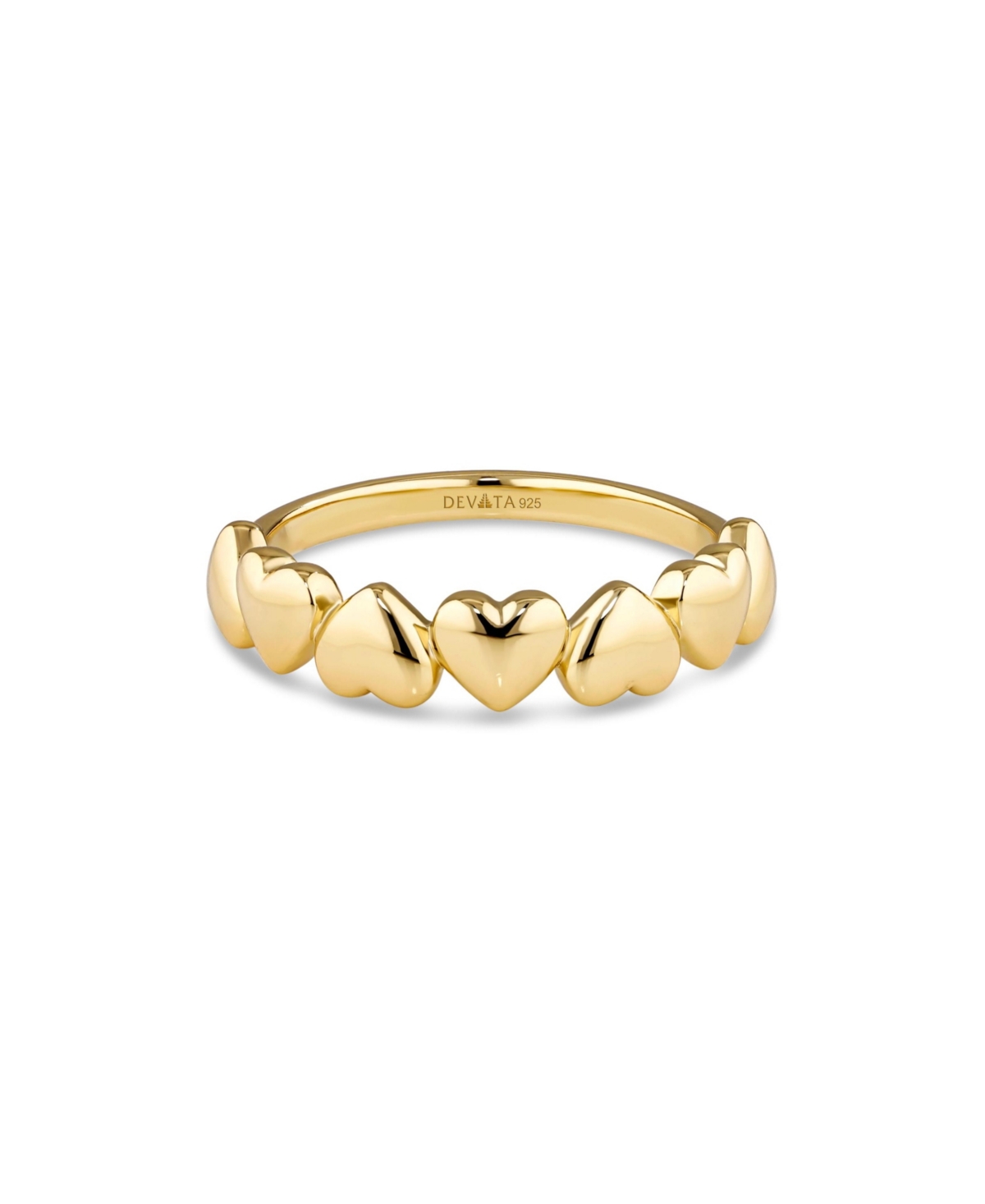 Click here for Devata Sweet Heart Ring in Gold Plated Sterling Si... prices