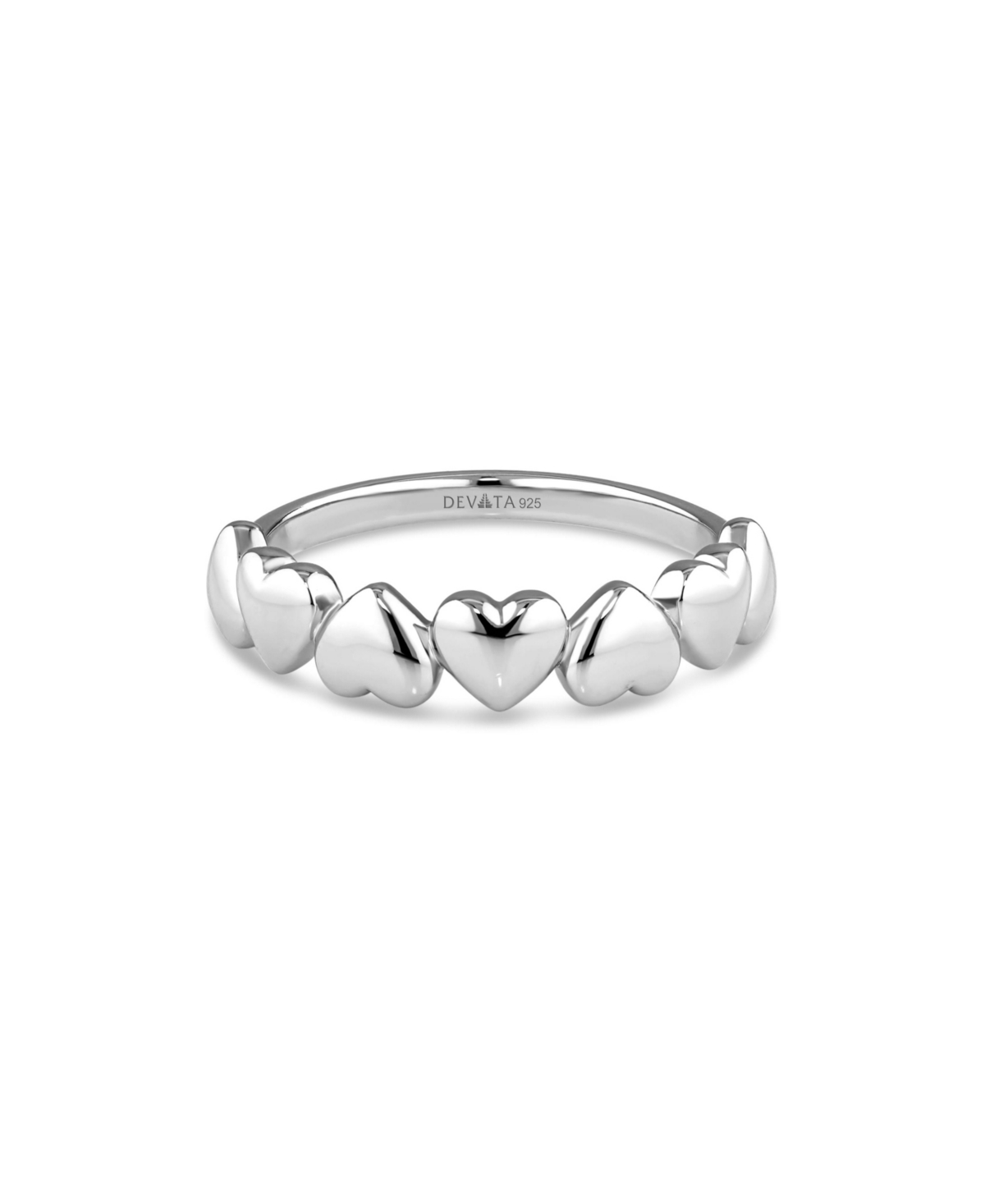 Click here for Devata Sweet Heart Ring in Rhodium Plated Sterling... prices