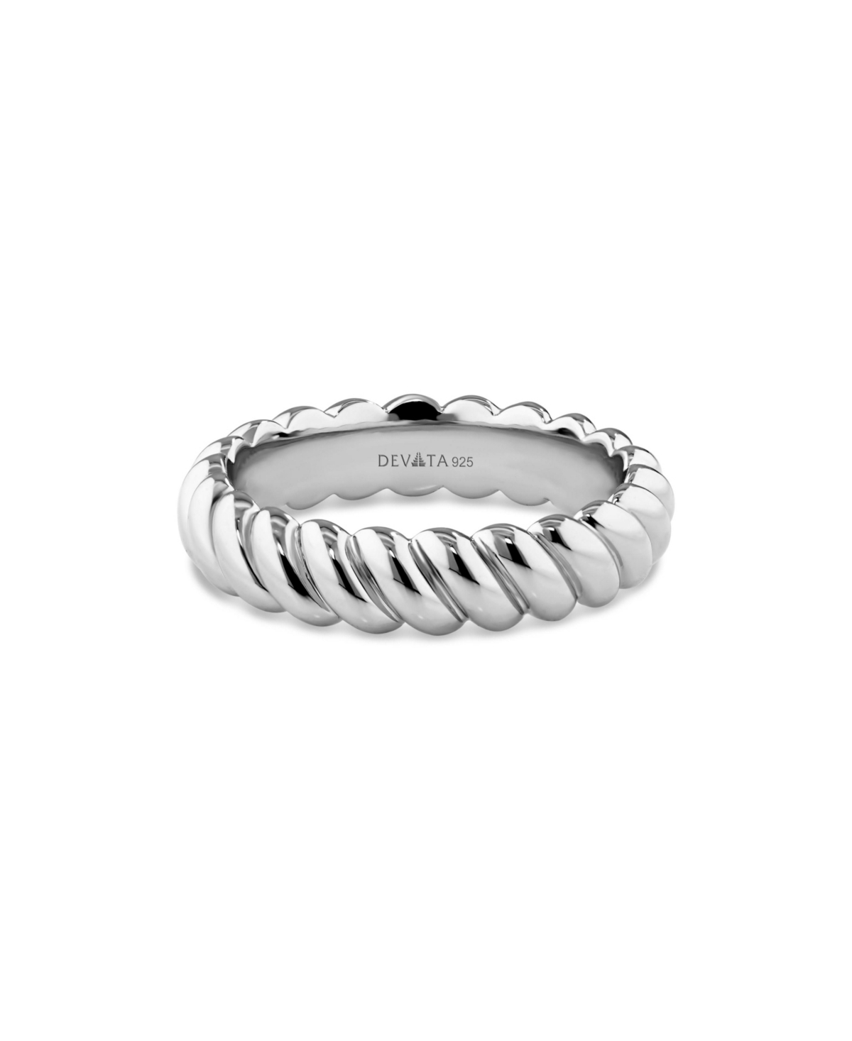 Click here for Devata Rope Band Ring in Rhodium Plated Sterling S... prices