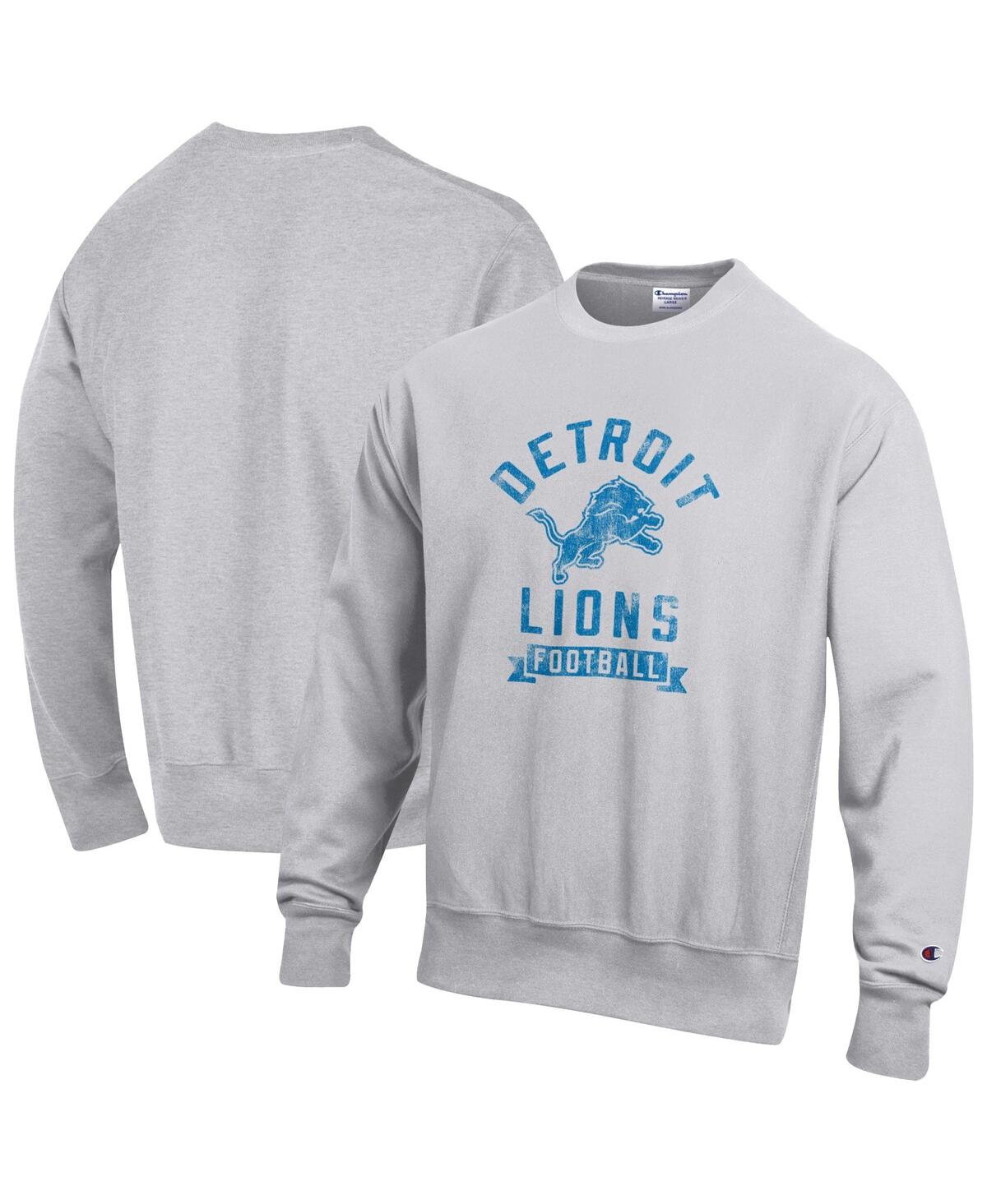 Click here for Champion Mens Heather Gray Detroit Lions Reverse W... prices