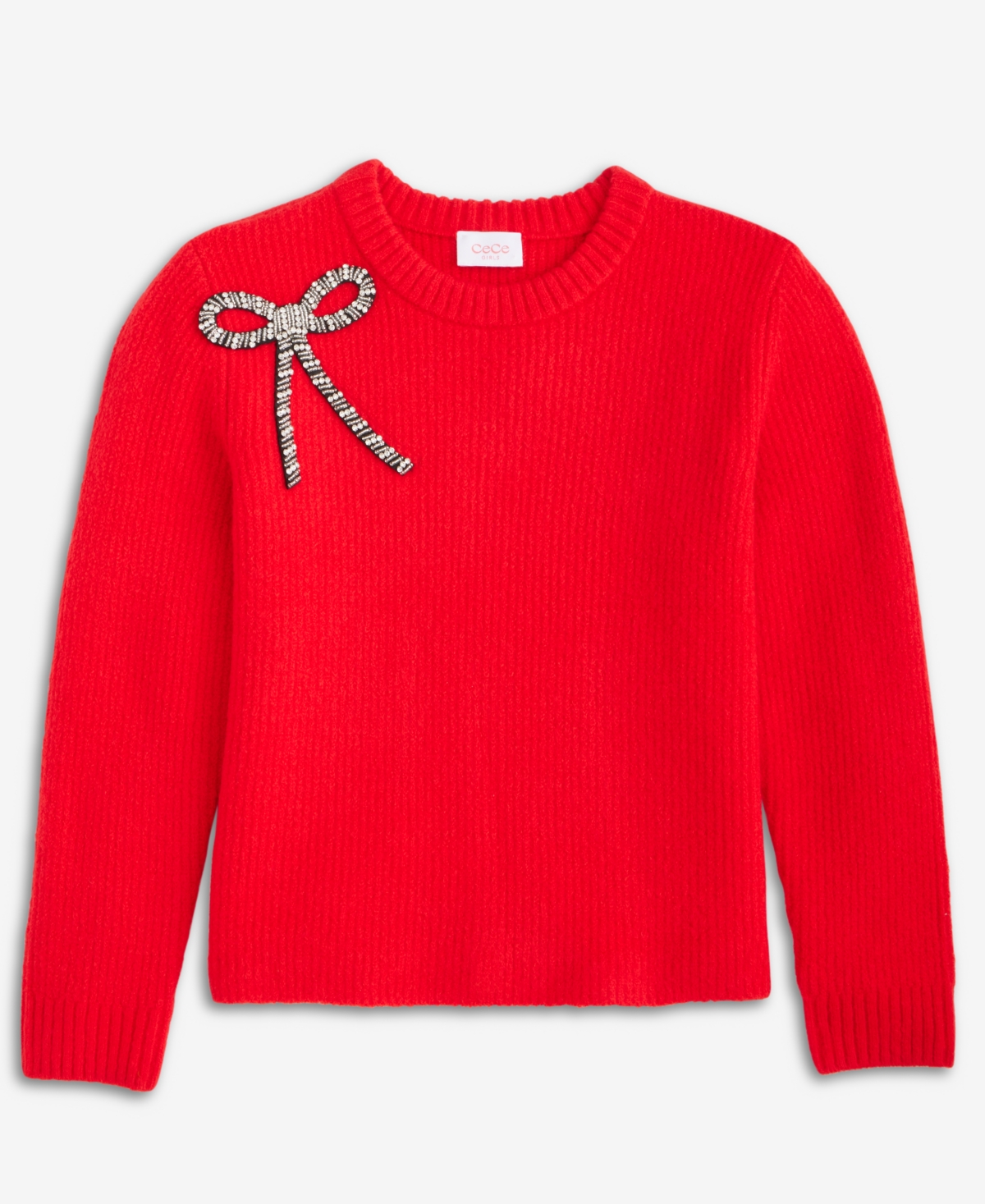 Click here for CeCe Girls 7-16 Crewneck Rhinestone-Bow Pullover S... prices