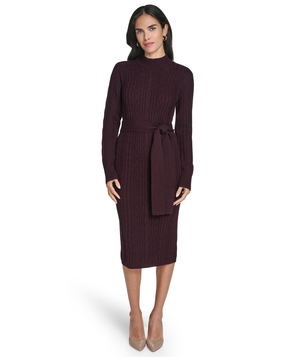 Click here for Jessica Howard Womens Long Sleeve Mock Neck Belted... prices