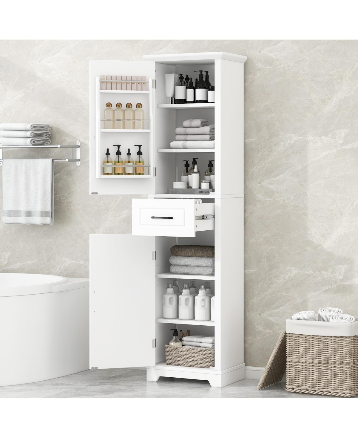 Click here for Casainc Tall Bathroom Storage Cabinet  Freestandin... prices