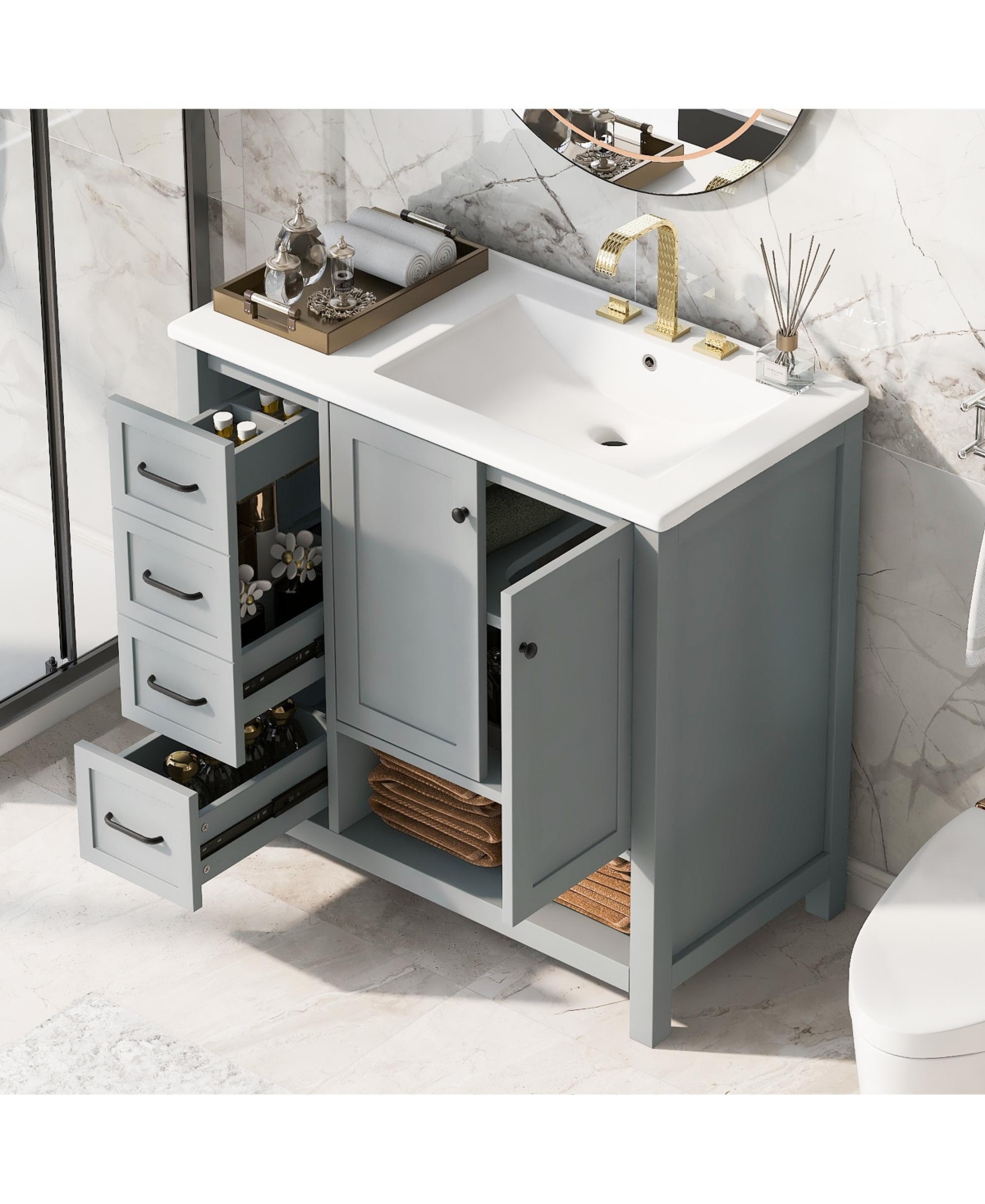 Click here for Casainc 36" Bathroom Vanity with Sink Top  Ca... prices