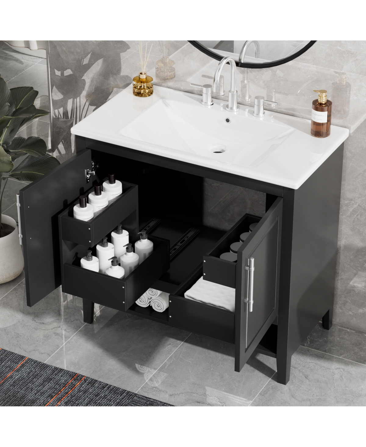 Click here for Casainc 36 Bathroom Vanity with Sink  Multi-Functi... prices