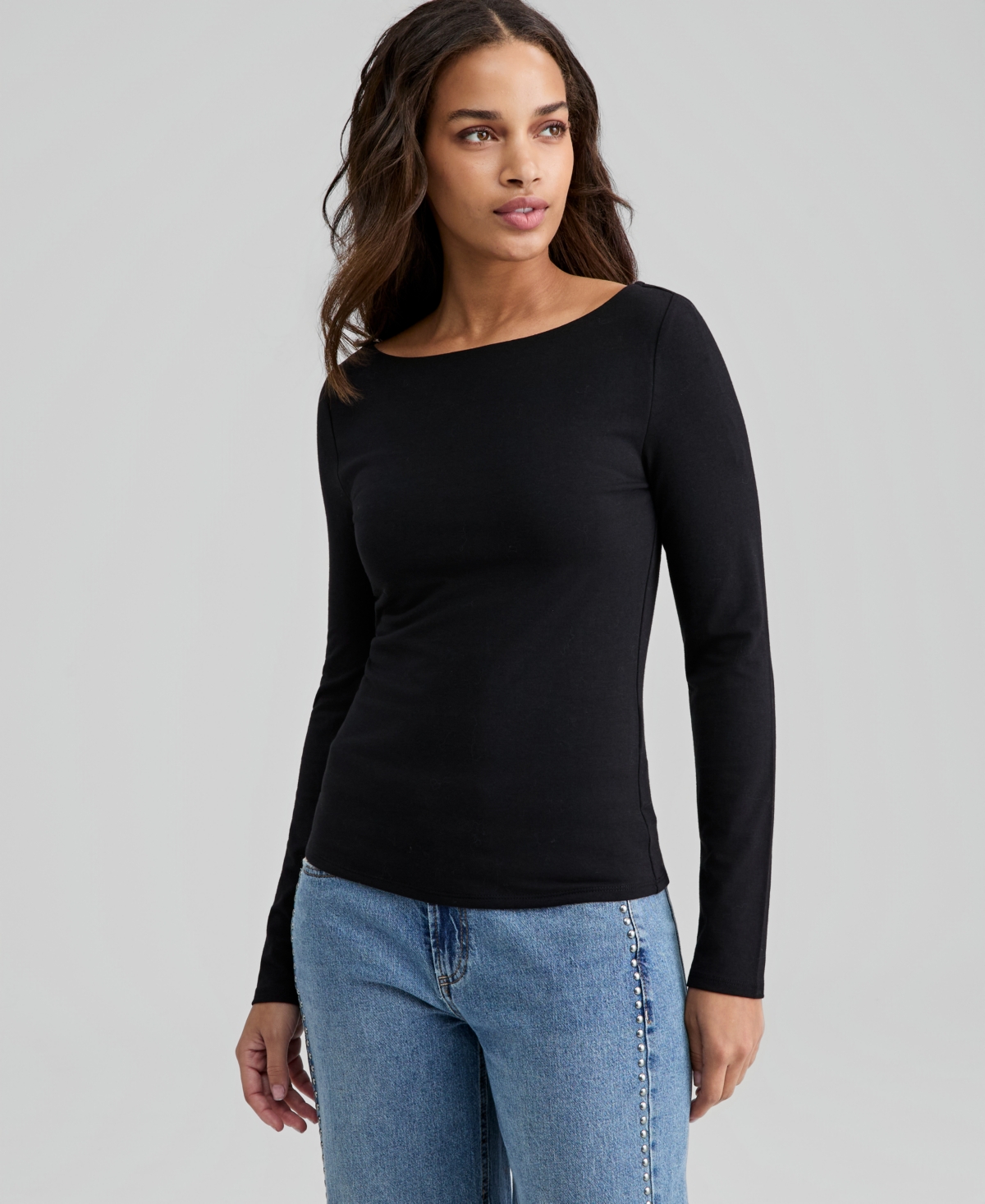 Click here for And Now This Womens Boat-Neck Long-Sleeve Knit Top... prices