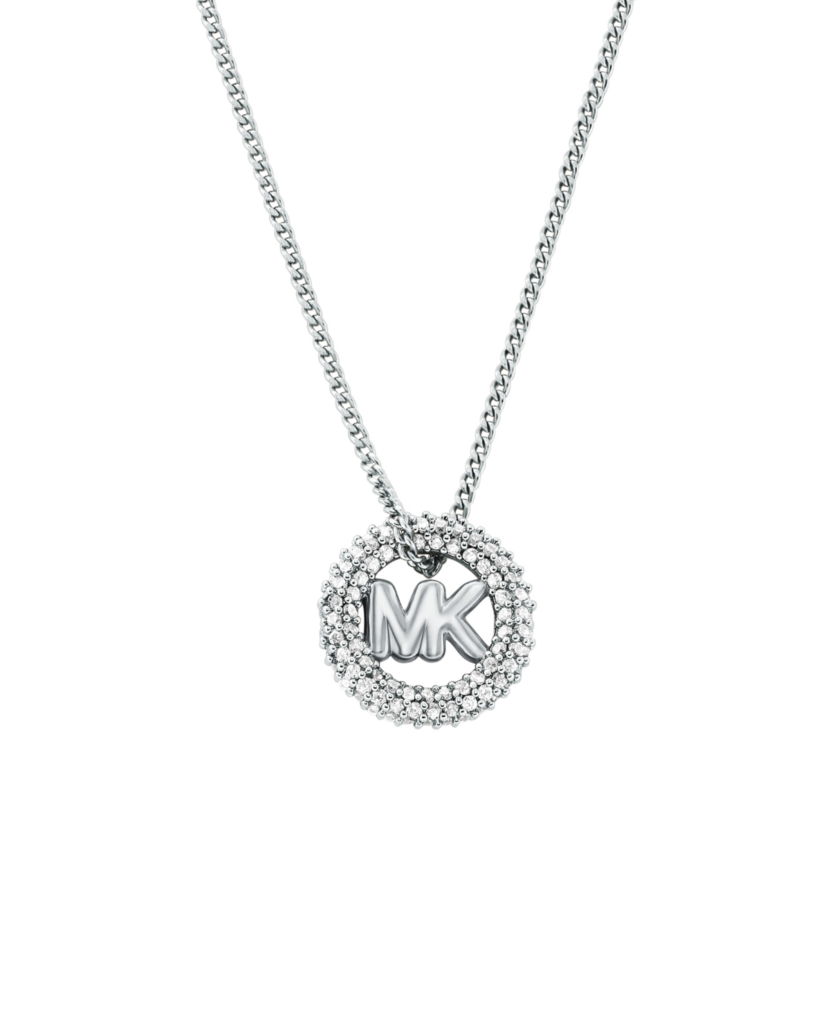 Click here for Michael Kors Pave Logo Pendant Necklace - Silver prices