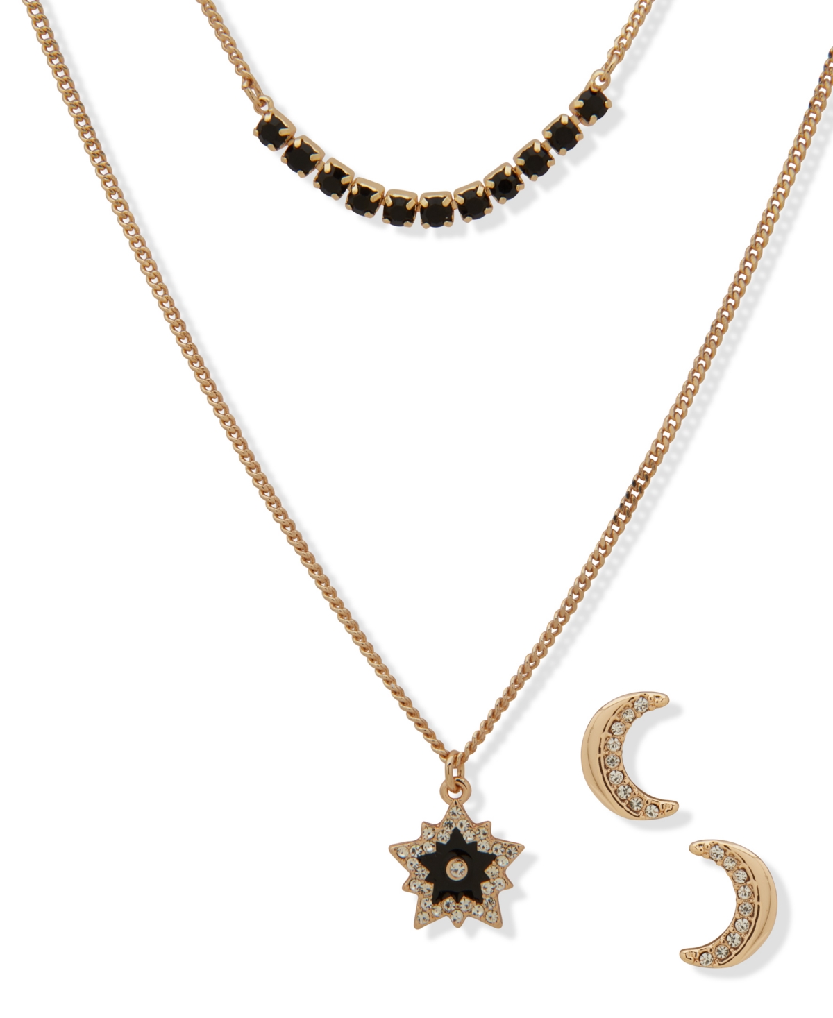 Click here for Karl Lagerfeld Paris 2-Pc. Glass Stone Gold-Tone S... prices