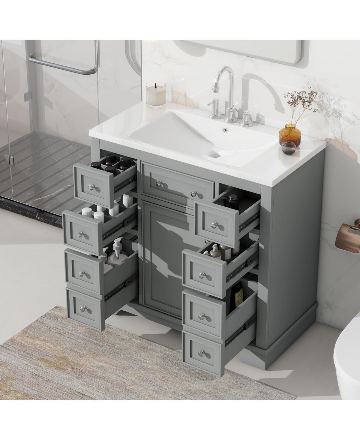 Click here for Casainc 36" Bathroom Vanity with Sink Combo... prices