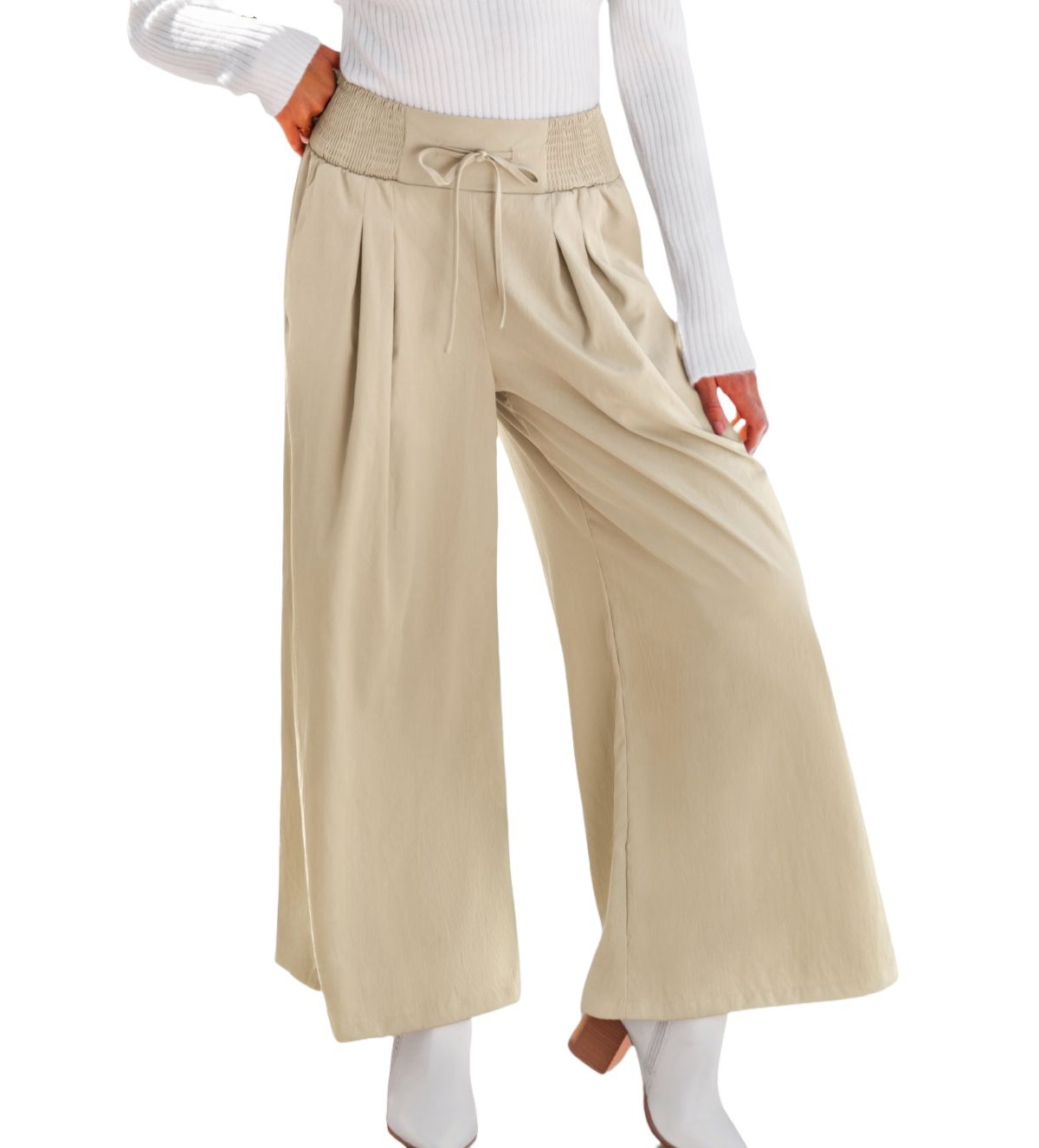 Click here for Cupshe Womens Don t Miss Out Beige Pants - Beige/k... prices