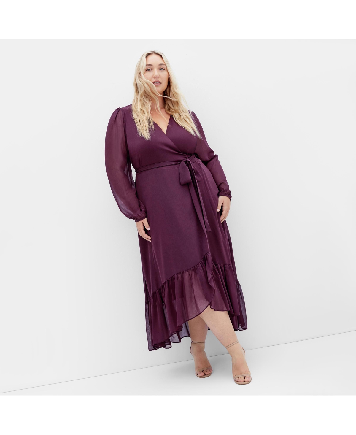 Click here for City Chic Womens Instinct Maxi Dress - Spiced plum prices