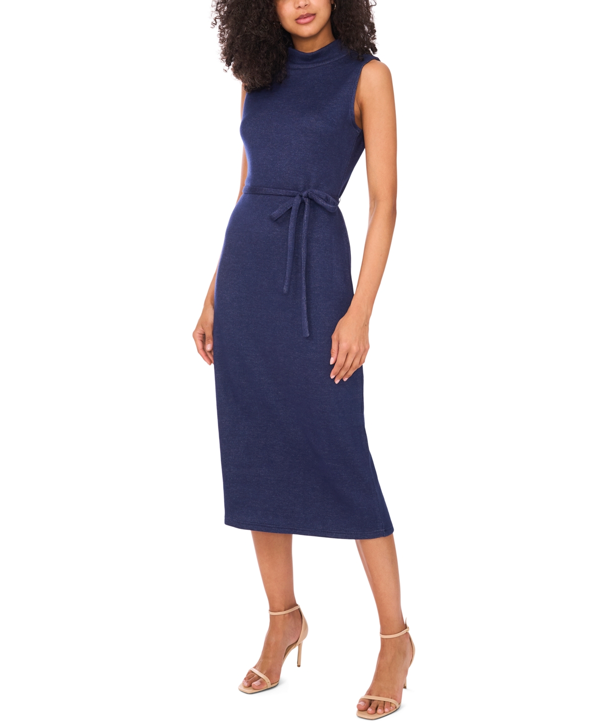 Click here for Vince Camuto Womens Sleeveless Thin Belt Dress - D... prices