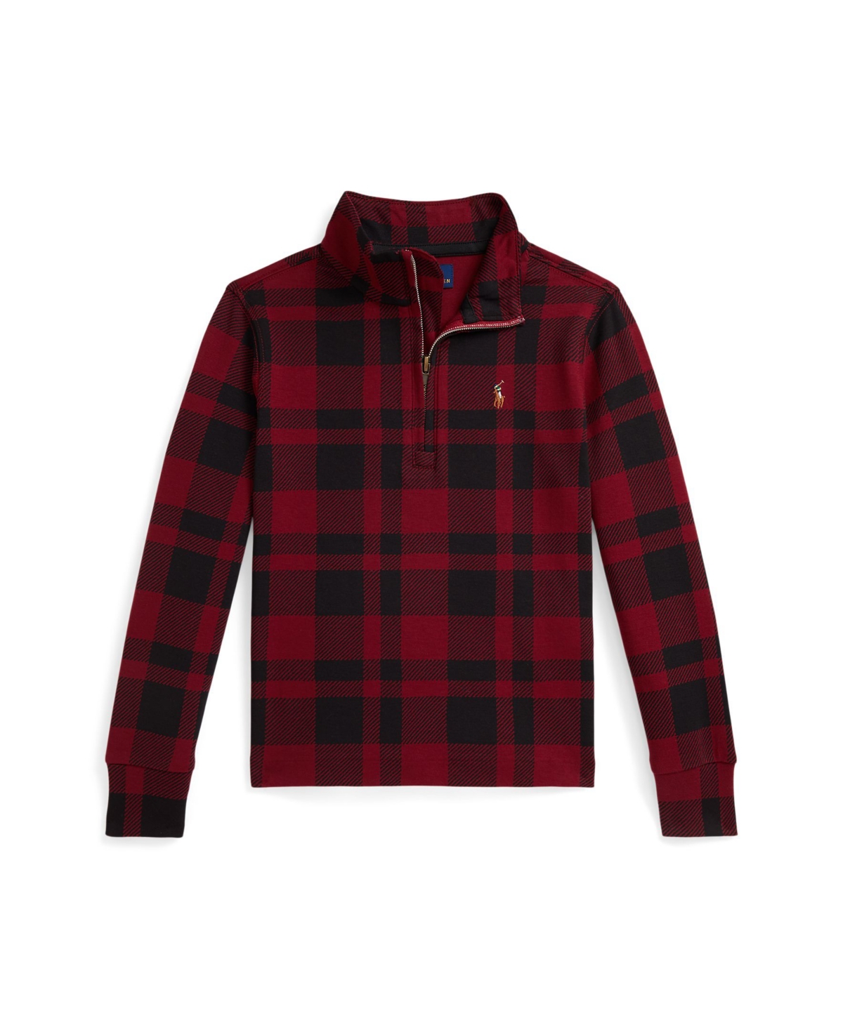 Click here for Polo Ralph Lauren Boys Plaid Cotton Interlock Pull... prices