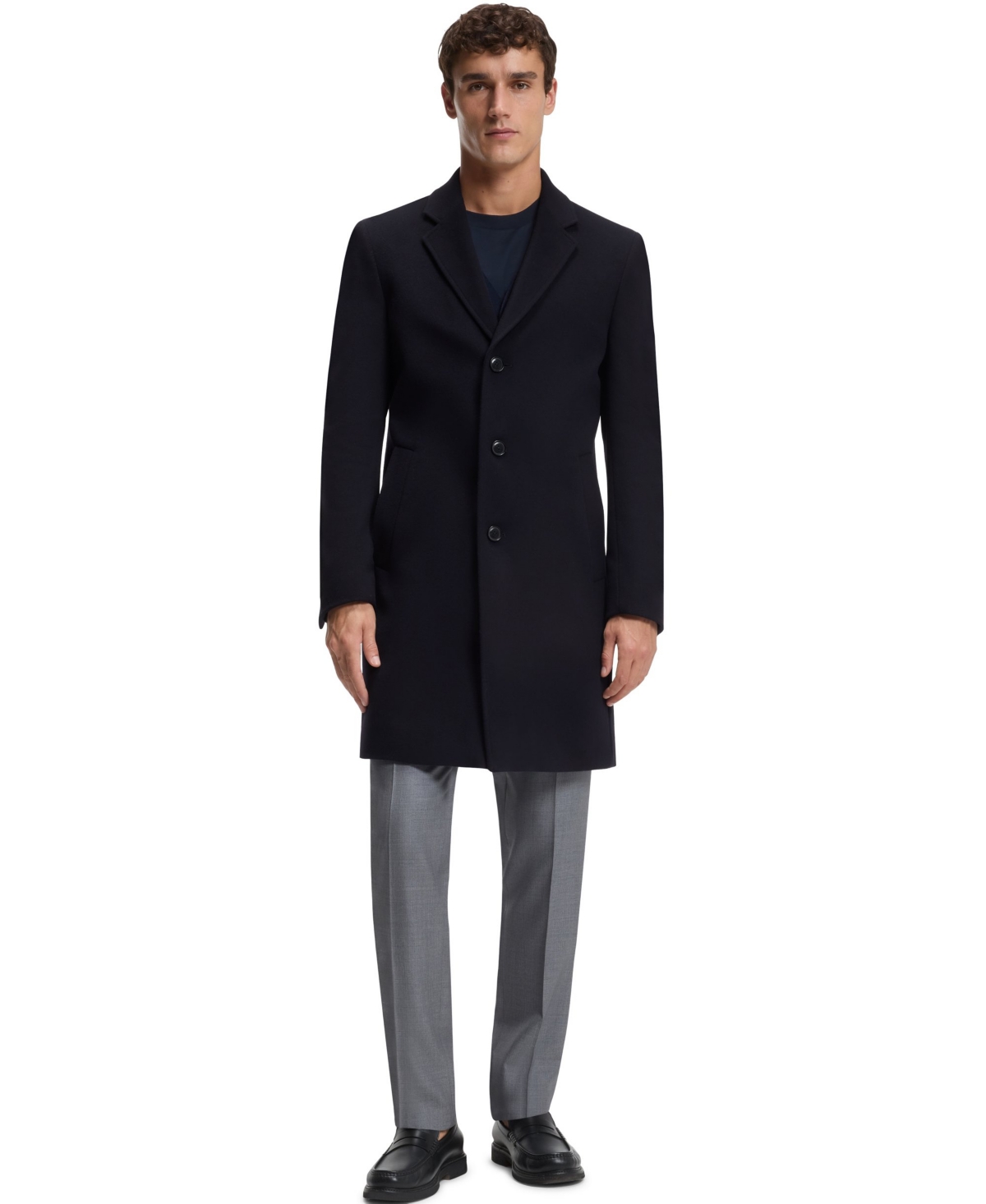 Click here for Boss by Hugo Boss Mens Wool Blend Formal Coat - Da... prices