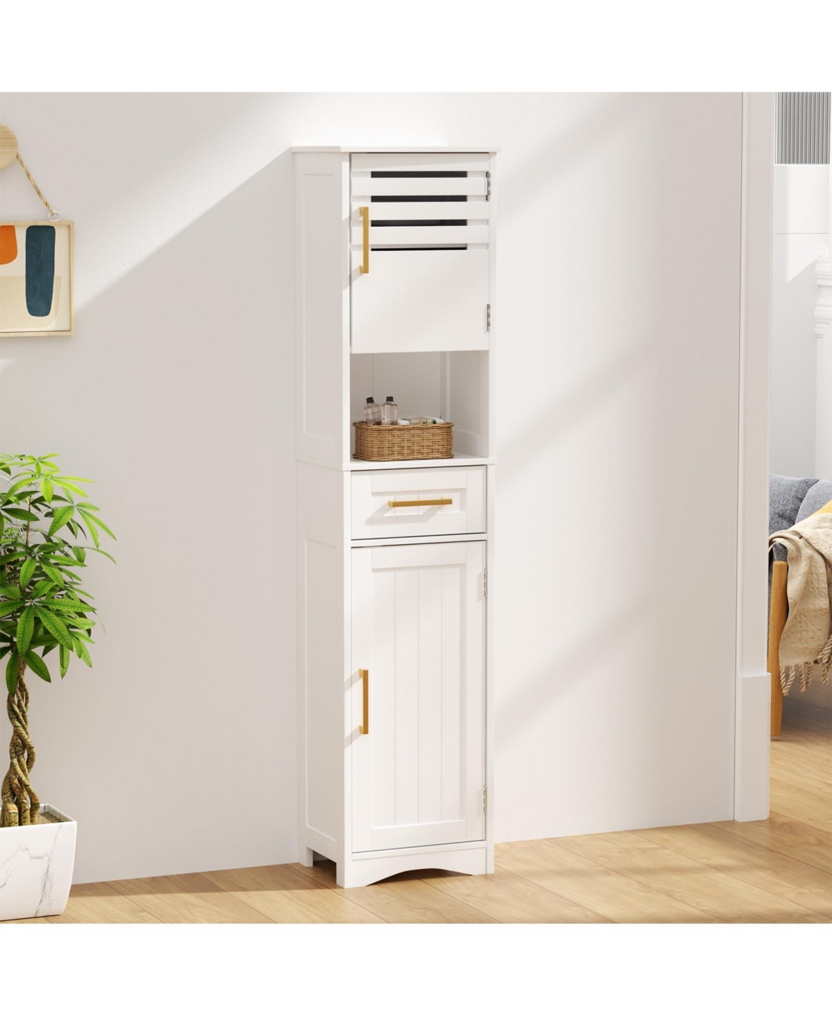 Click here for Lovmor 15 in. W x 12 in. D x 67 in. H White Freest... prices