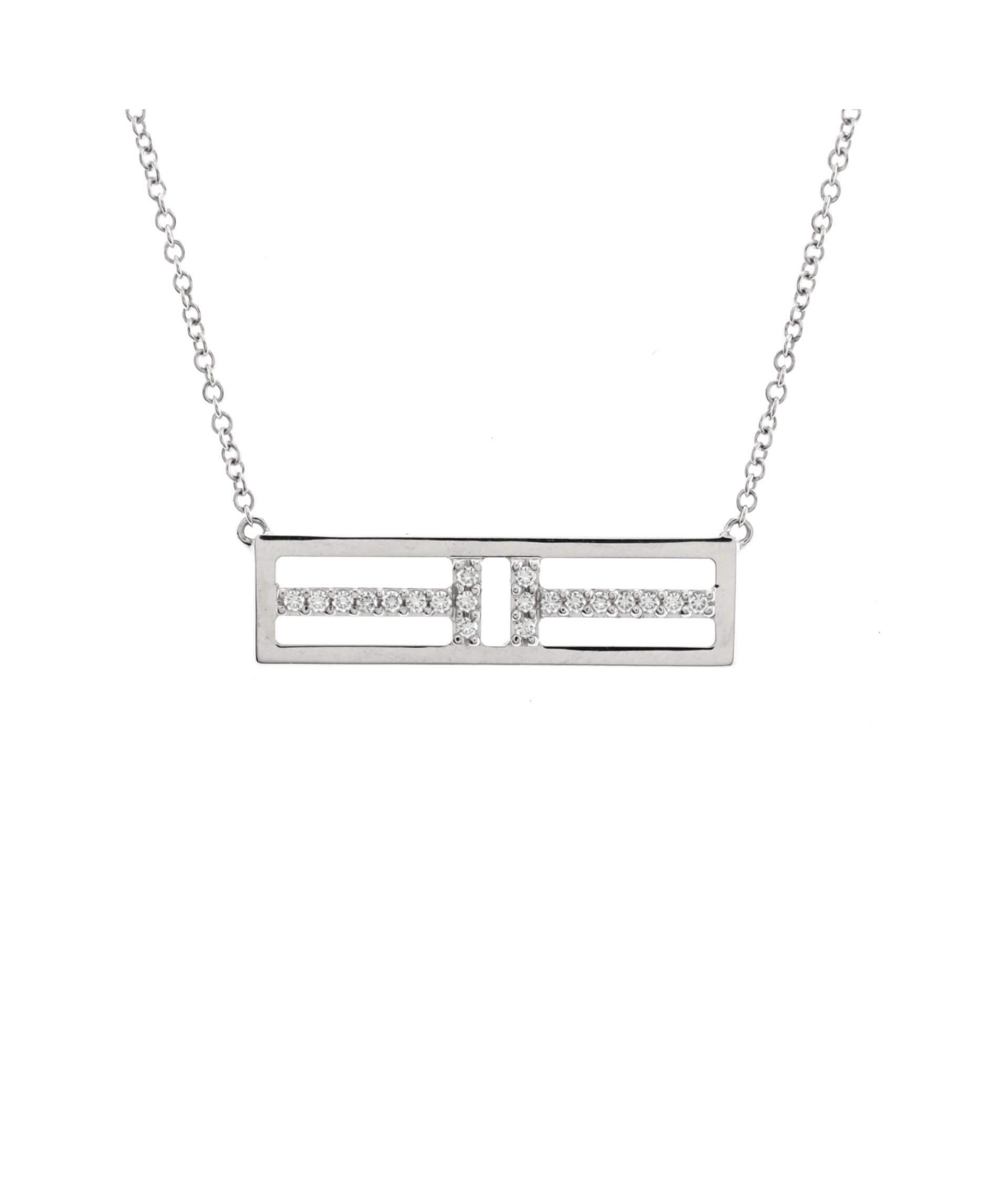 Click here for Pre-Owned Tiffany & Co. T Open Horizontal Bar Pend... prices
