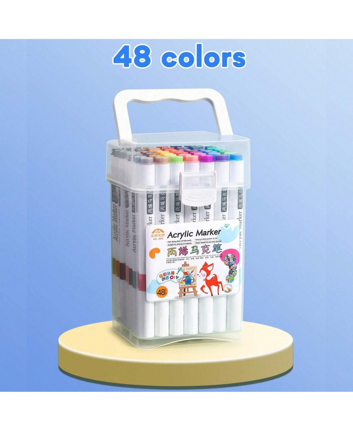 Click here for Htutwoo 48 Colors Acrylic Marker Pens For Diy Art... prices