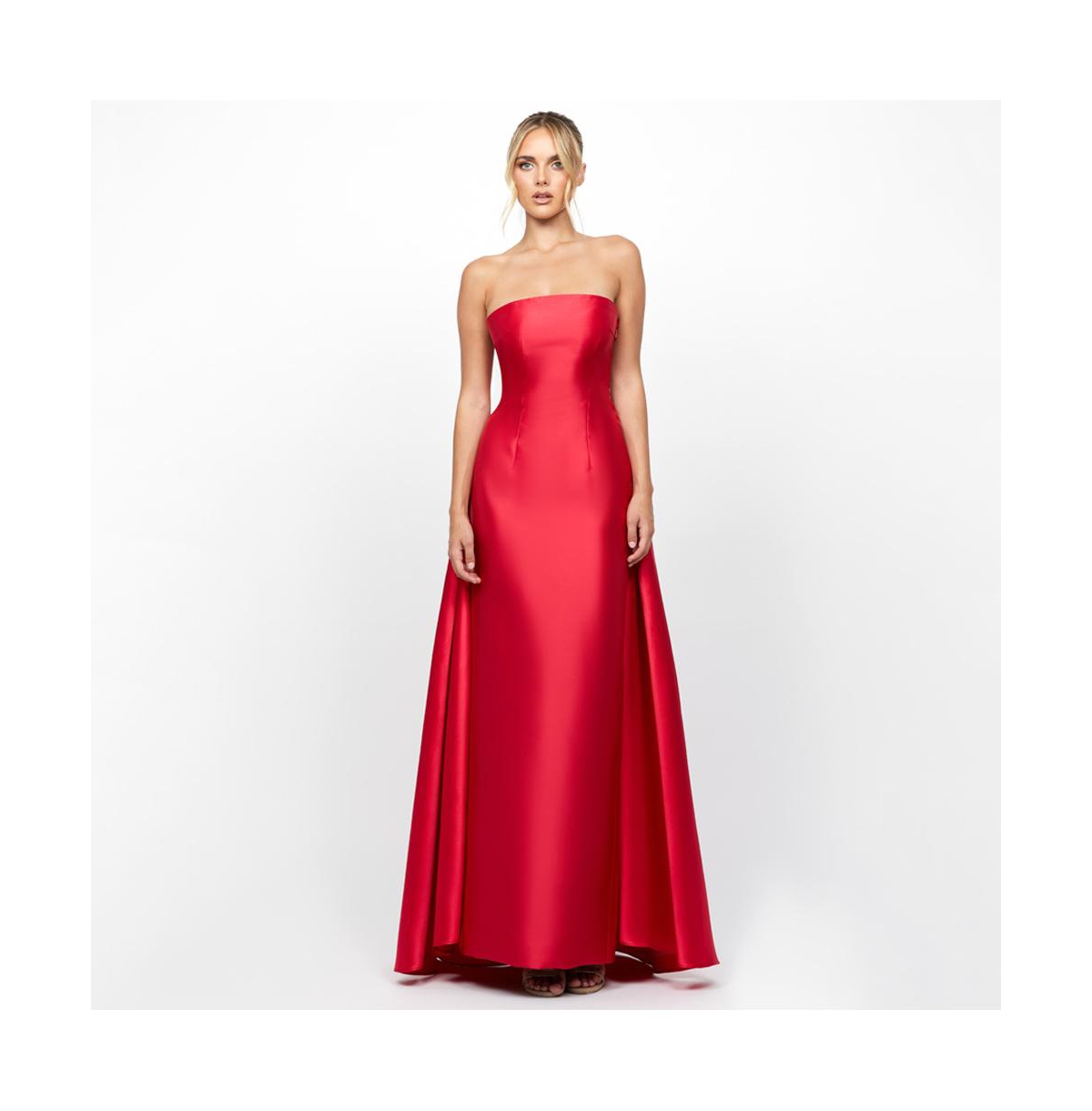 Click here for Bariano Womens Grayce Strapless Satin Gown - Crims... prices