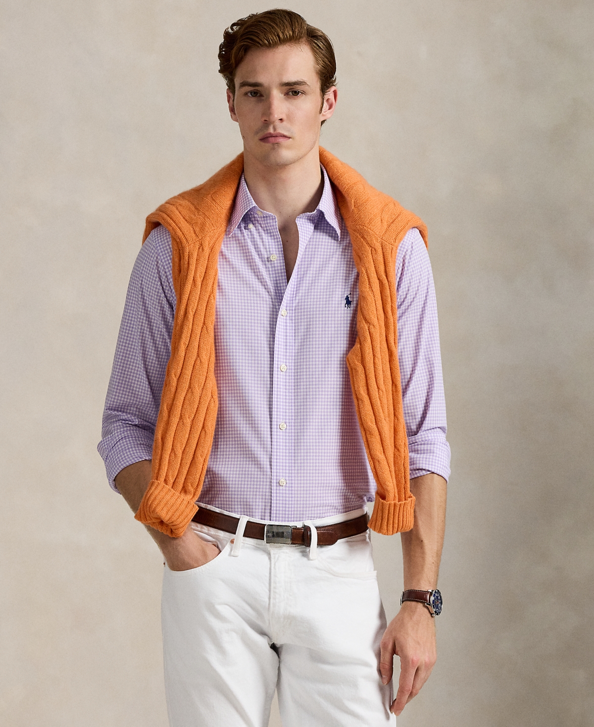 Click here for Polo Ralph Lauren Mens Classic-Fit Gingham Stretch... prices