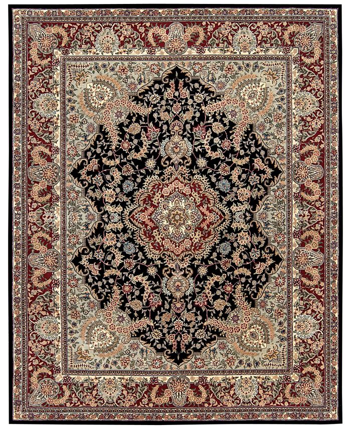 Nourison Wool & Silk 2000 2005 Black 8'6" x 11'6" Area Rug - Macy's