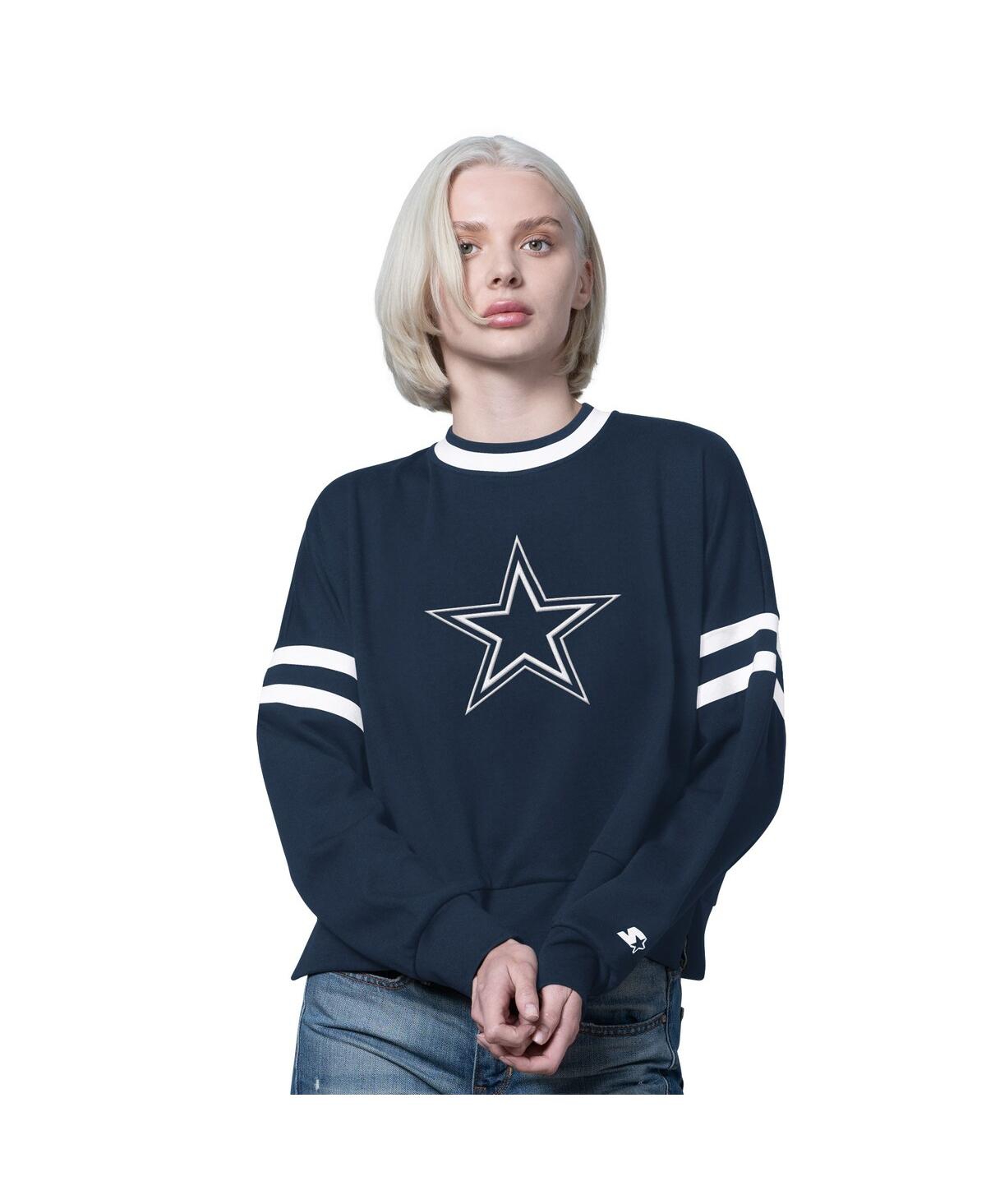 Click here for Starter Womens Navy Dallas Cowboys Rally Drop Shou... prices