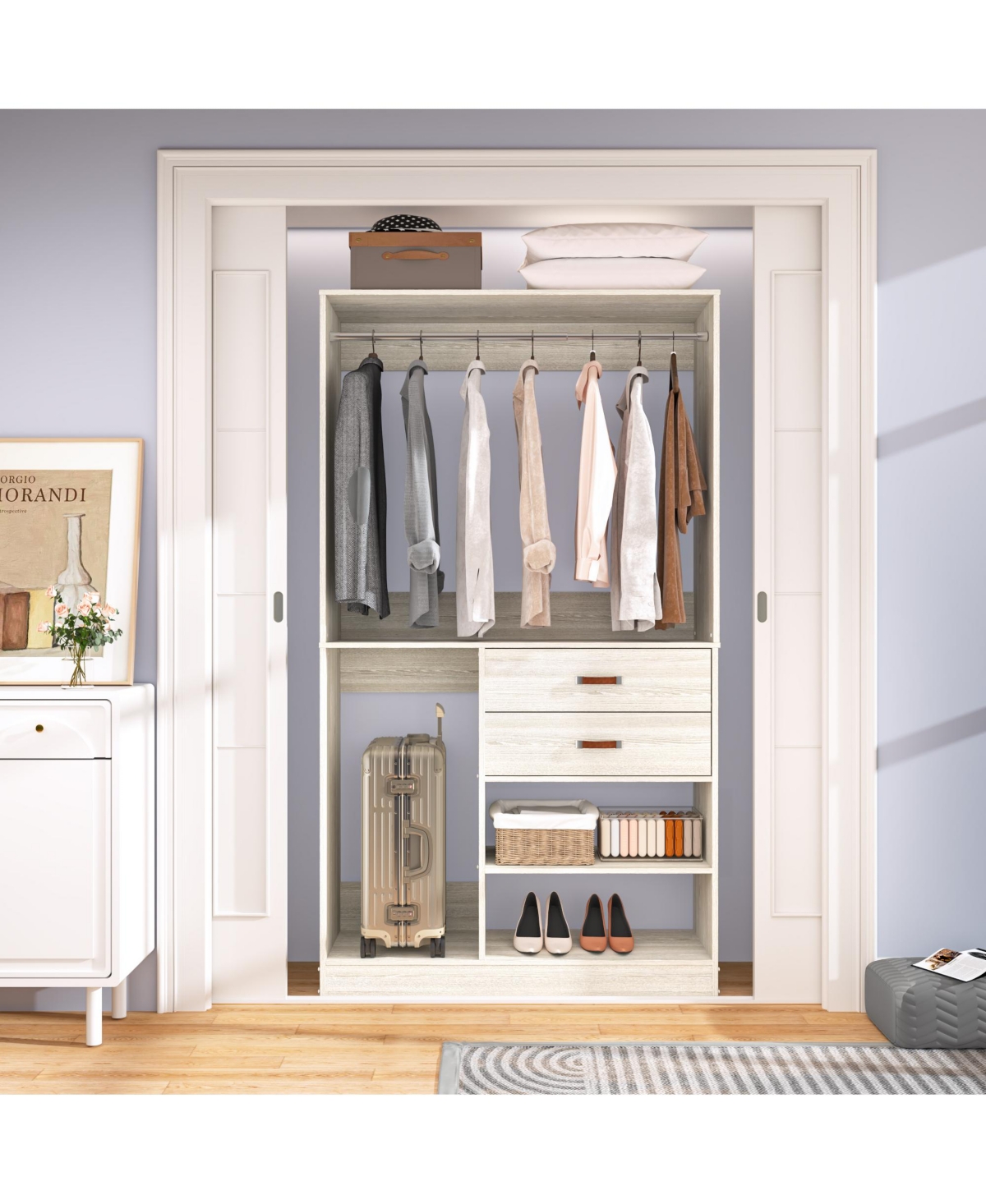Click here for 8FT Walk In Closet Organizer with 3 Shelving Tower... prices