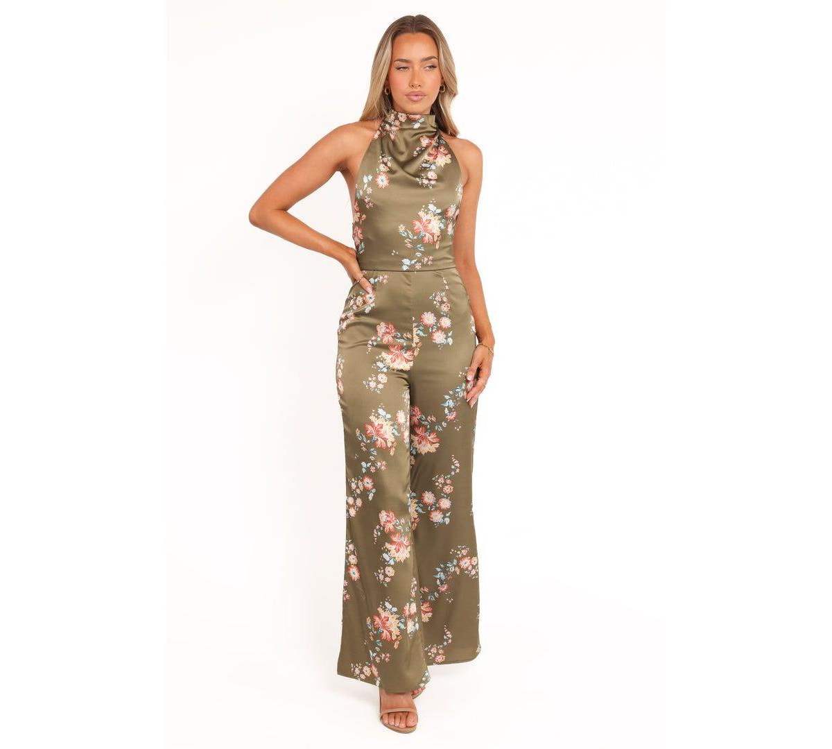 Click here for Petal and Pup Womens Holly Halterneck Jumpsuit - O... prices