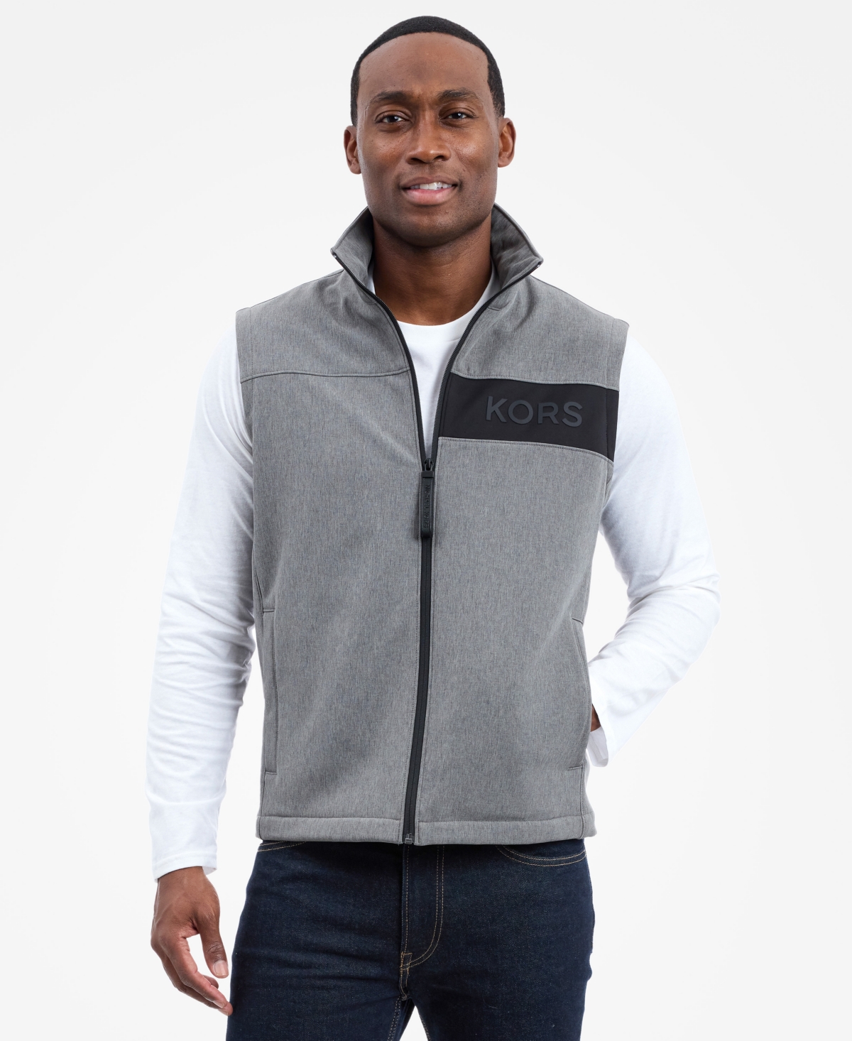 Click here for Michael Kors Mens Softshell Vest - Heather Gray prices