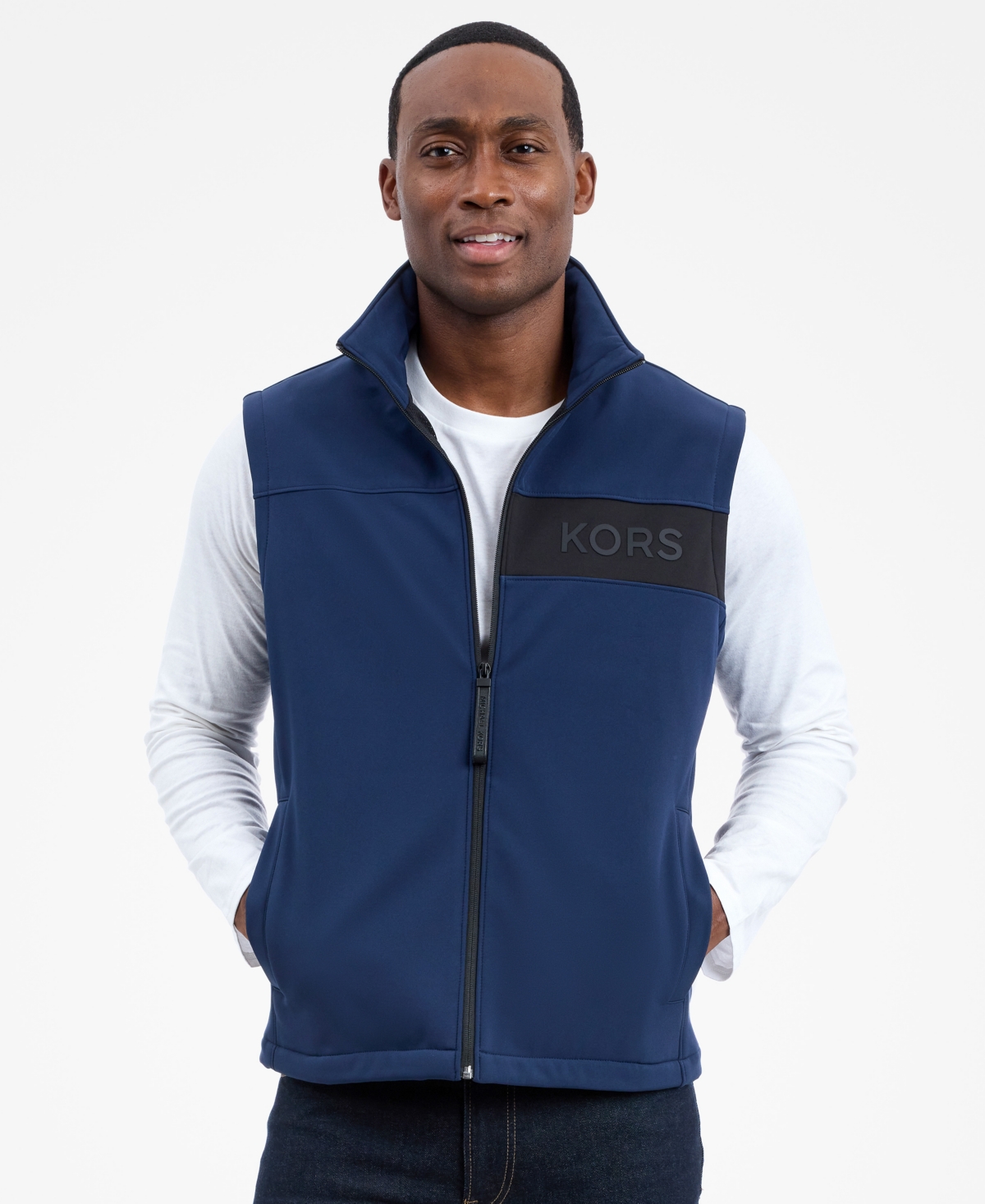 Click here for Michael Kors Mens Softshell Vest - Midnight Navy prices