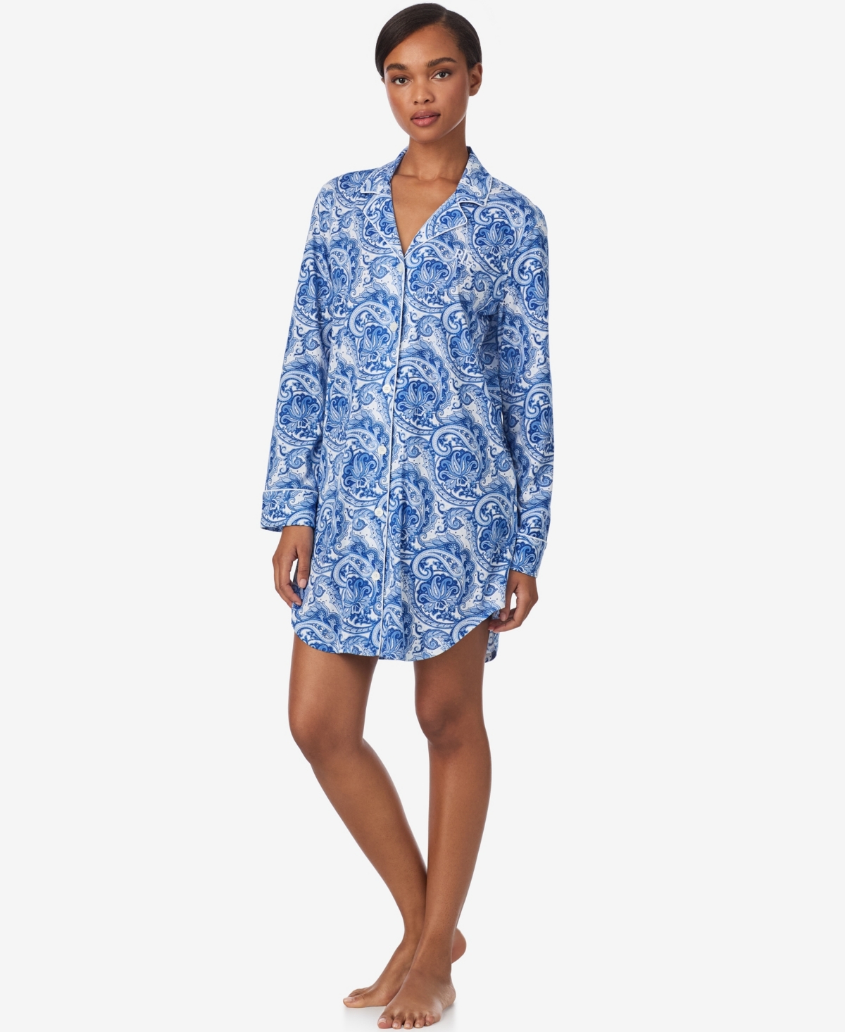 Click here for Lauren Ralph Lauren Womens Long Sleeve Notch Colla... prices