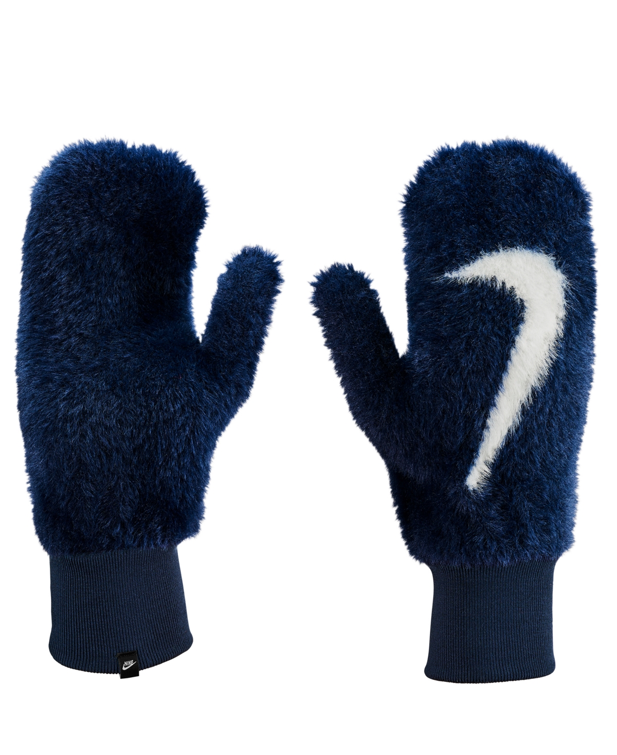 Click here for Nike Mens Plush Embroidered Logo Mittens - Midnigh... prices