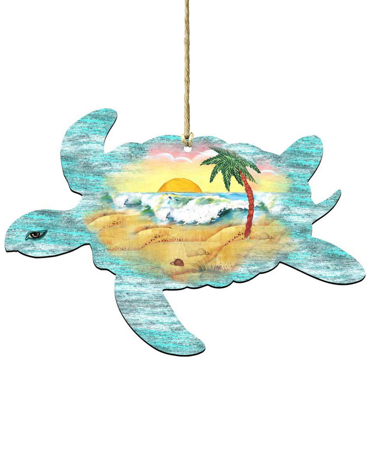 Click here for Designocracy Turtle Scenic Wooden Christmas Orname... prices