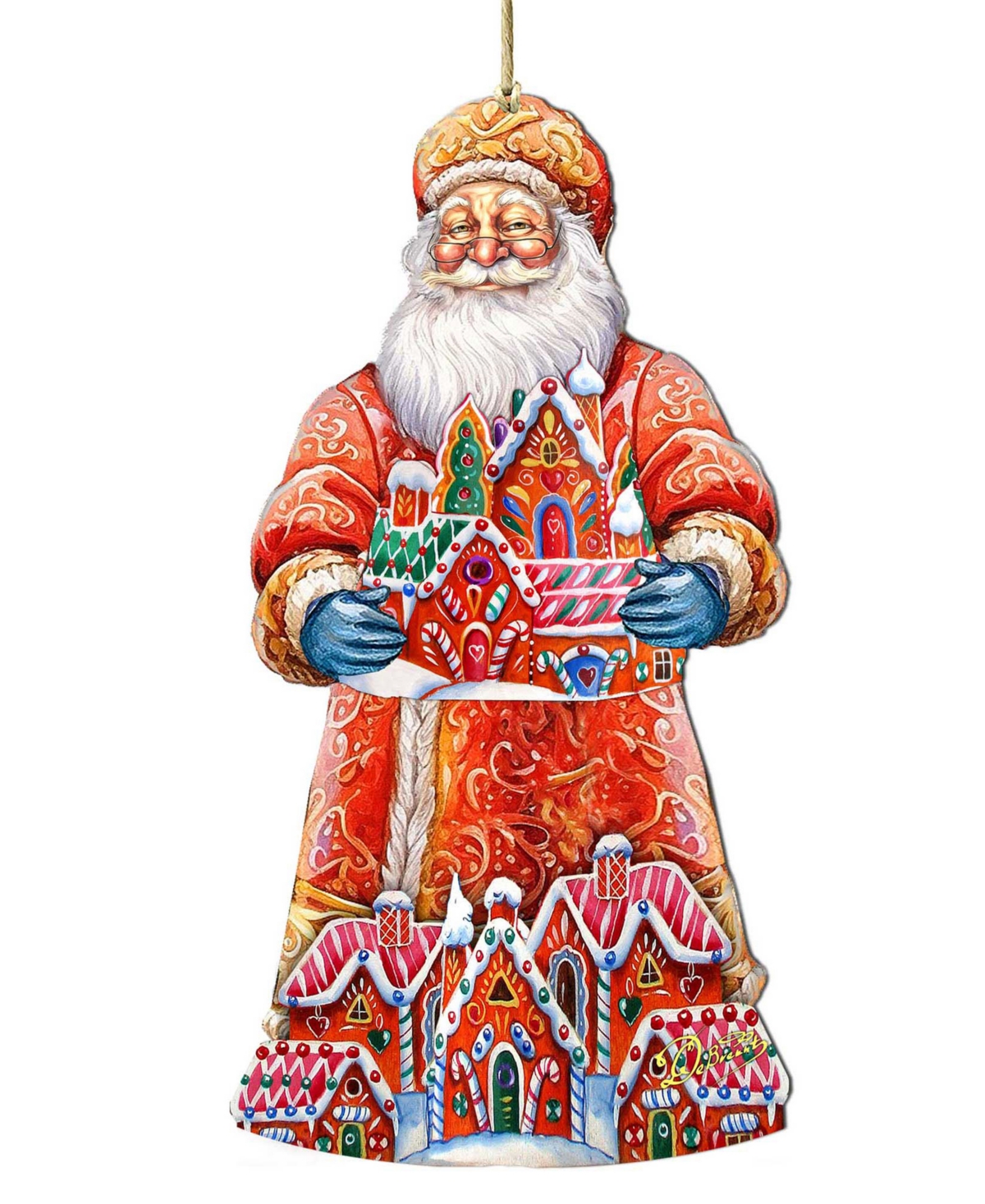 Click here for Designocracy Santas Gingerbread House Wood Ornamen... prices