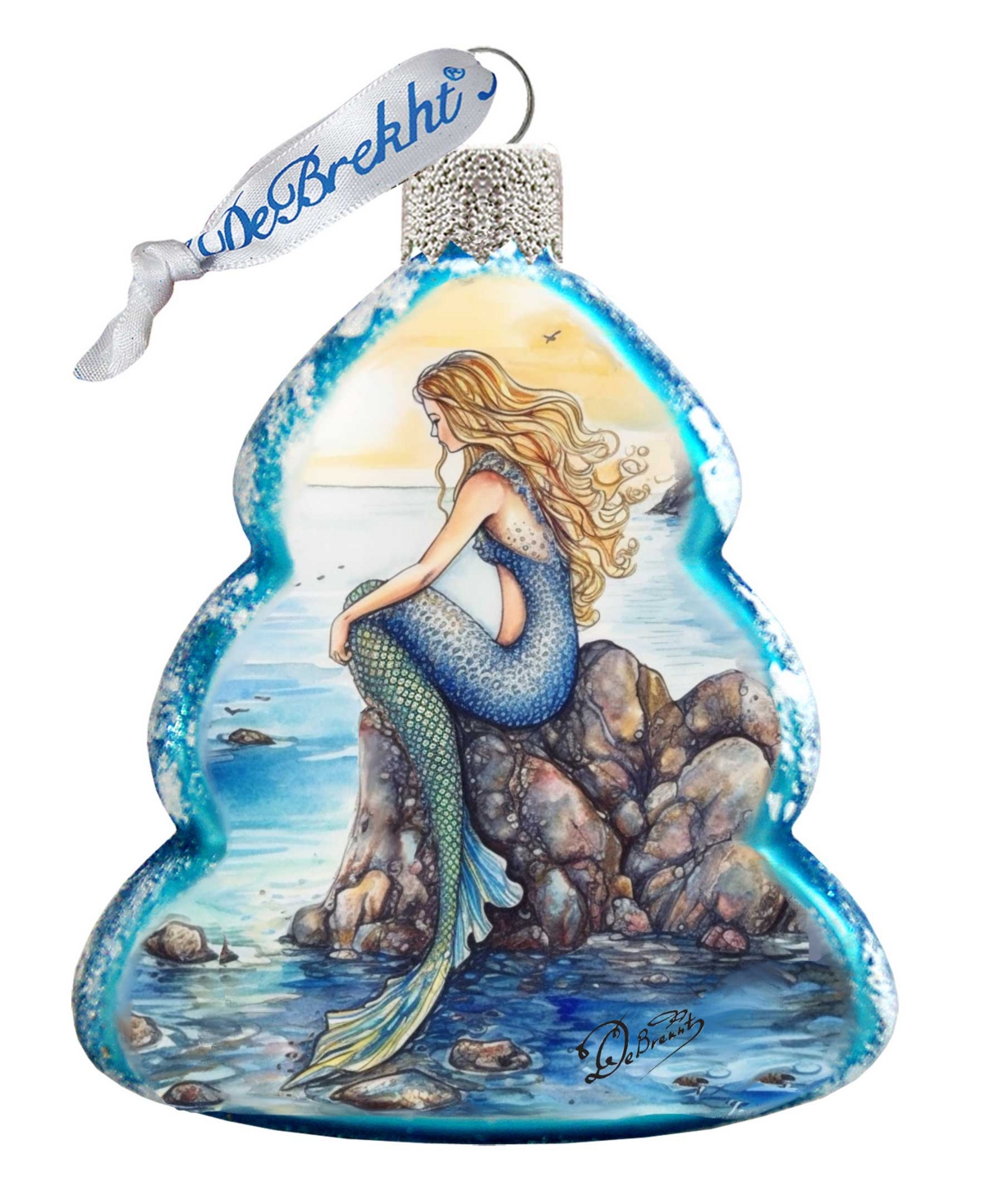 Click here for Designocracy Mermaid Christmas Glass Ornaments - M... prices