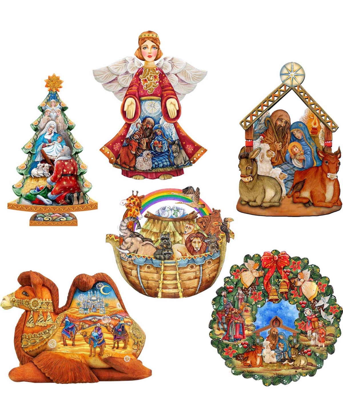 Click here for Designocracy Nativity Wooden Clip-on Ornaments  Se... prices