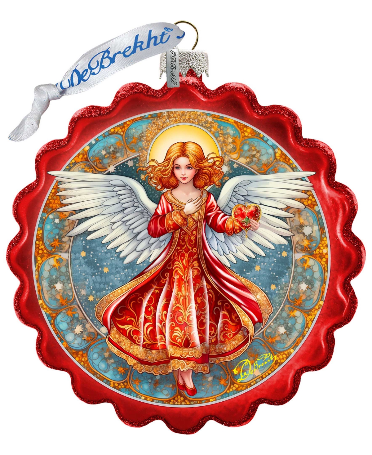 Click here for G.Debrekht Angel with Love Glass Christmas Ornamen... prices
